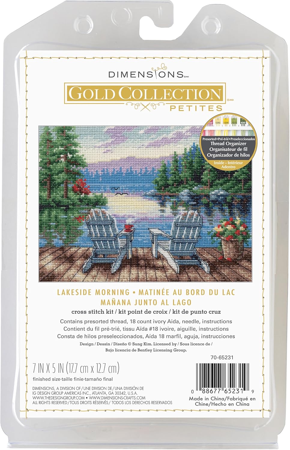 Amazon.com: Dimensions 70-65231 Petite Gold Collection Lakeside Morning ...