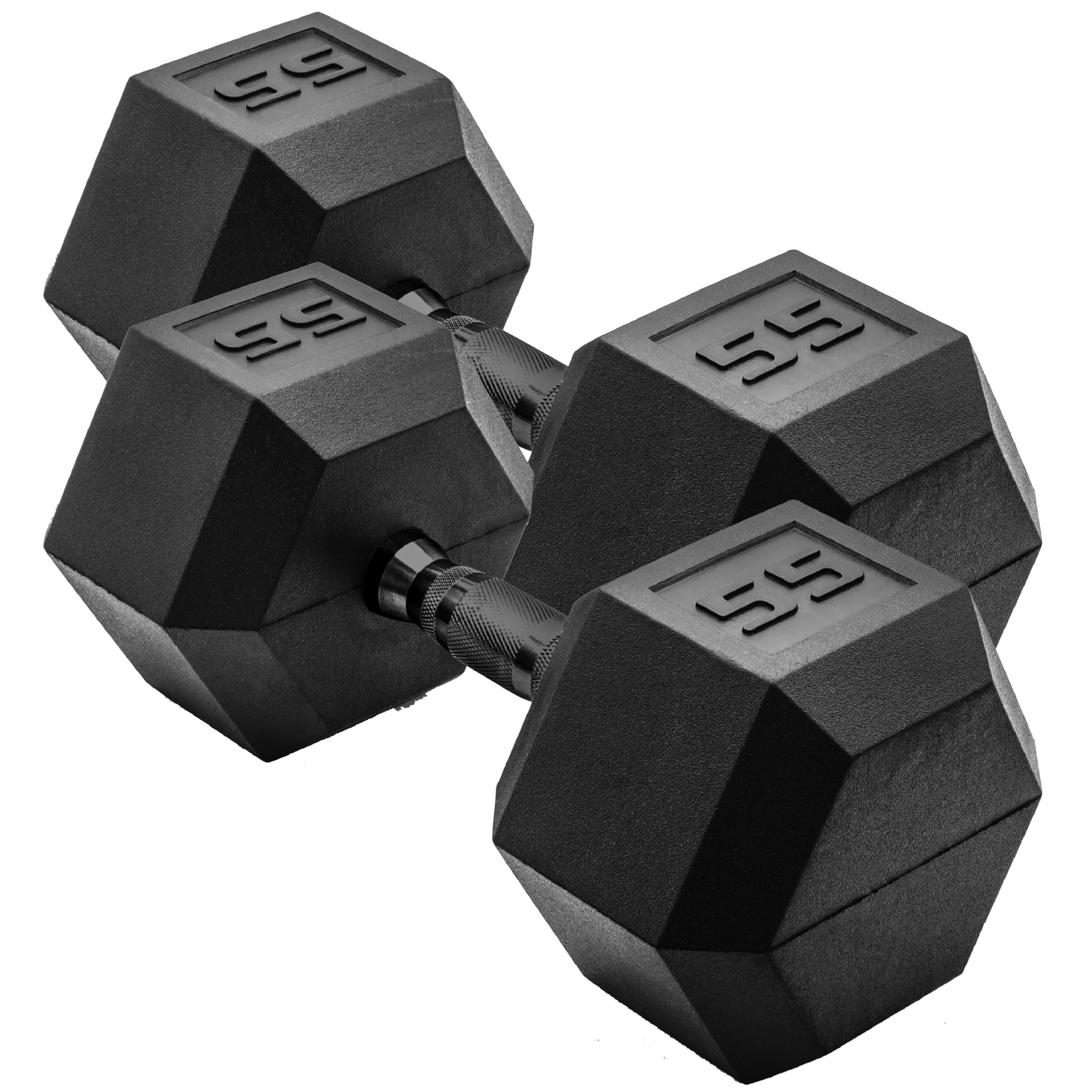 Snapklik.com : CAP Barbell 55 LB Coated Hex Dumbbell Weight Pair