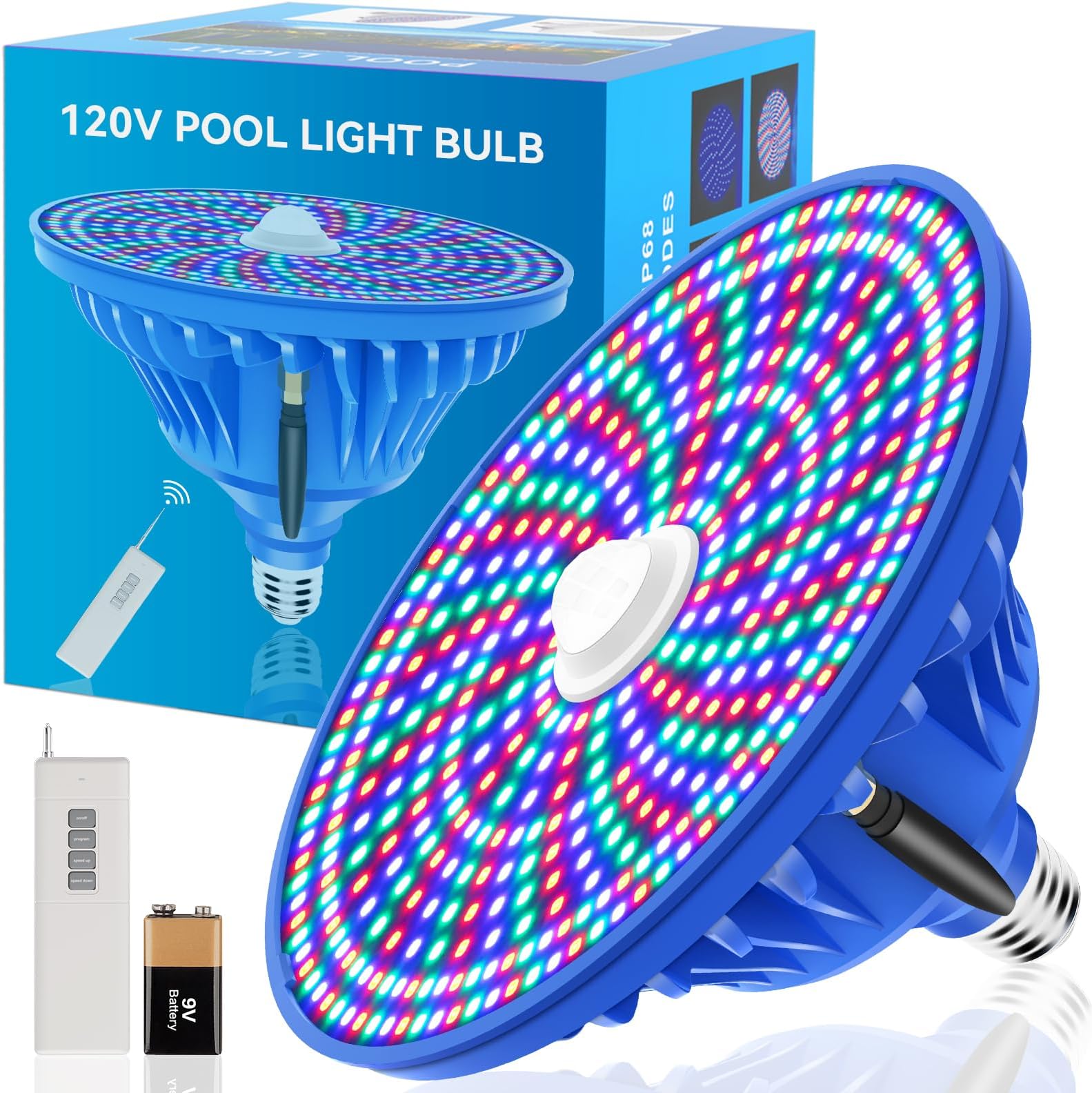 Amazon.com: Blue Pool Led Light Bulb for Inground Pool 120V 40W ...