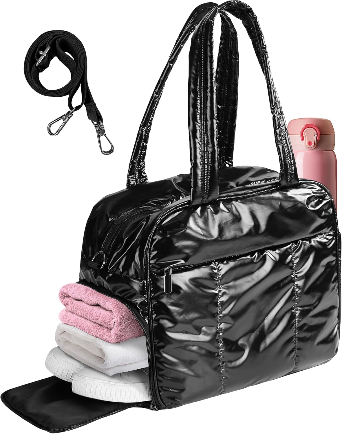 Amazon.com: Plusfeel Weekender Bag for Women, Puffer Overnight-Bag ...