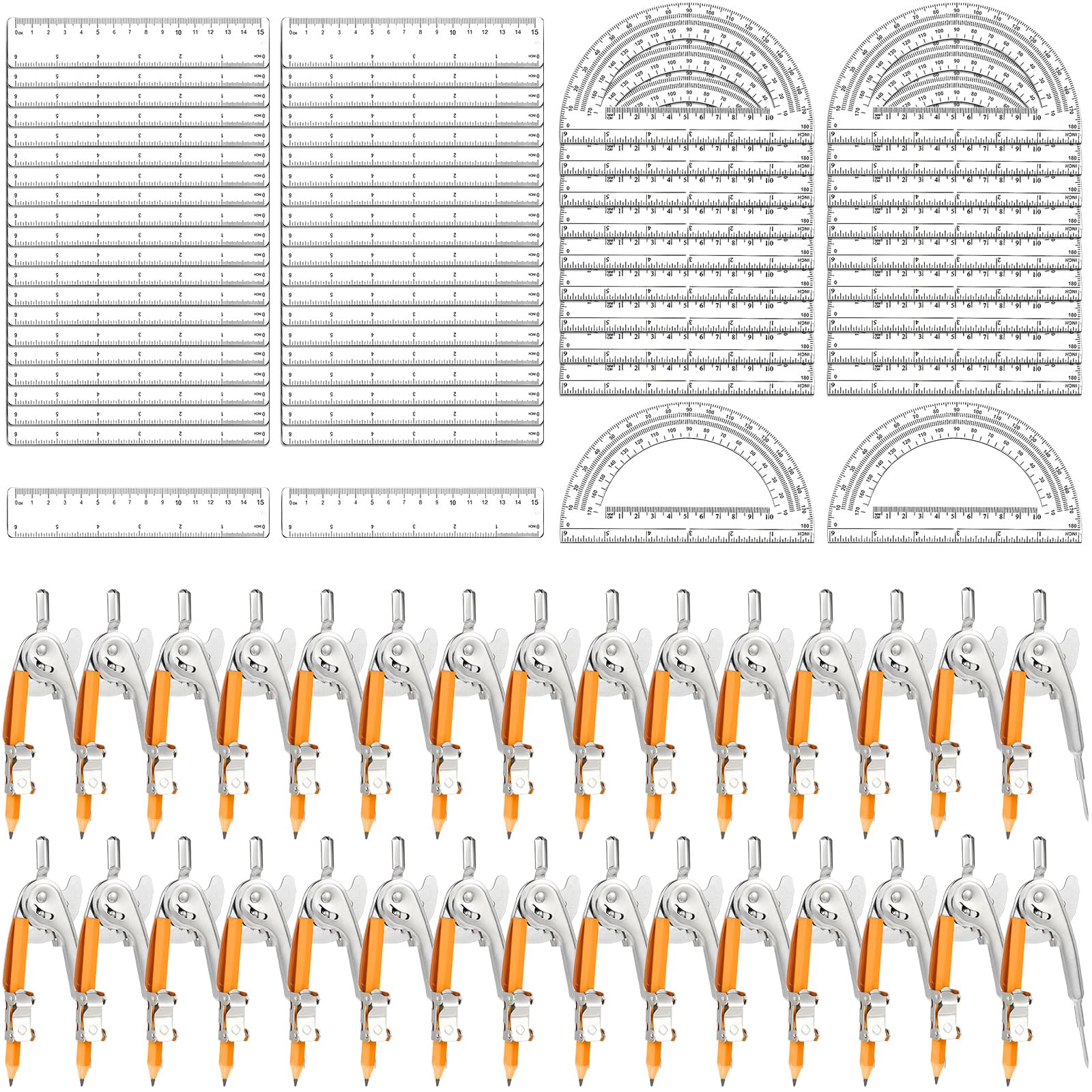 Snapklik.com : 120 Pieces Geometry Math Set Compass For Geometry Math ...