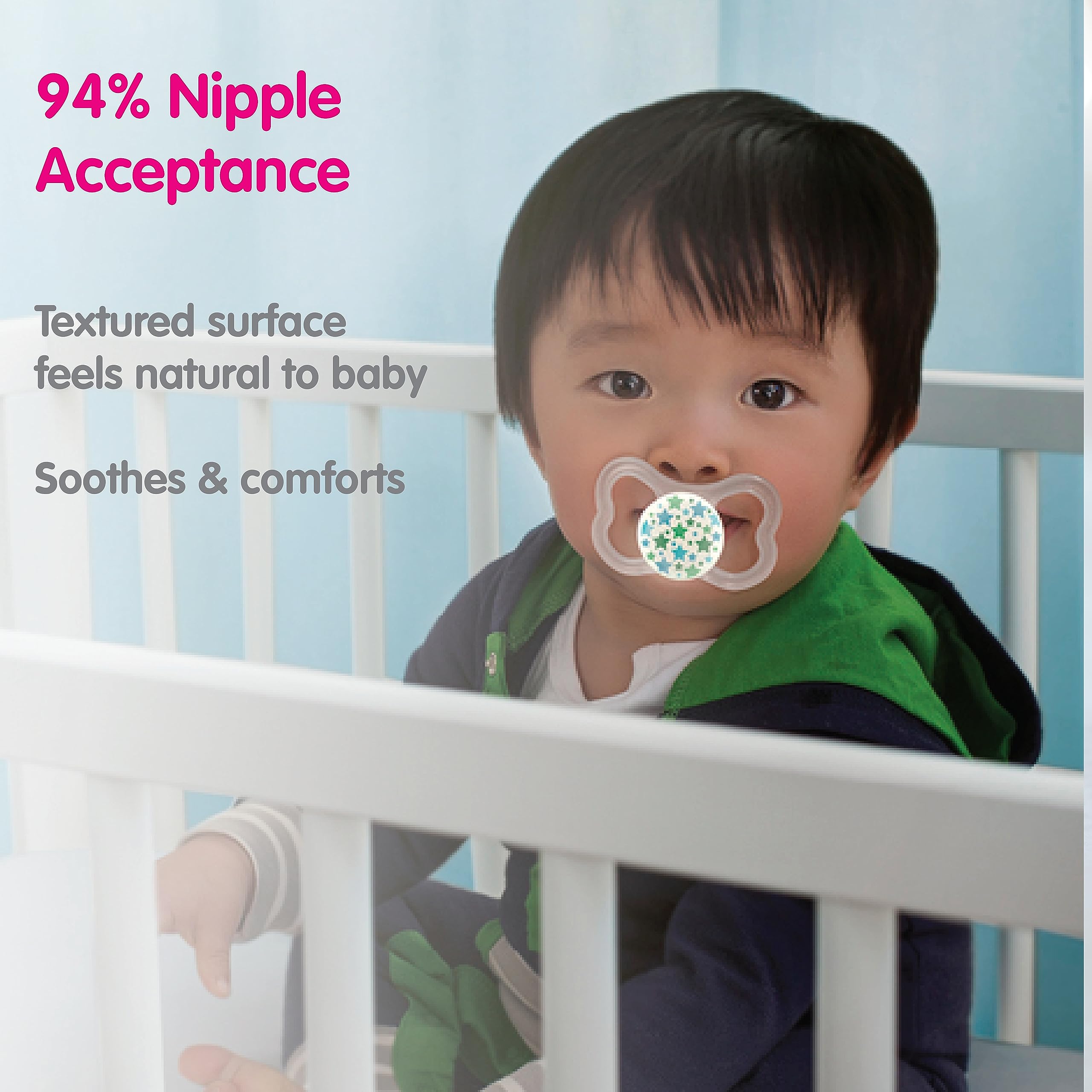 Snapklik.com : Air Day & Night Baby Pacifier, For Sensitive Skin, Glows ...