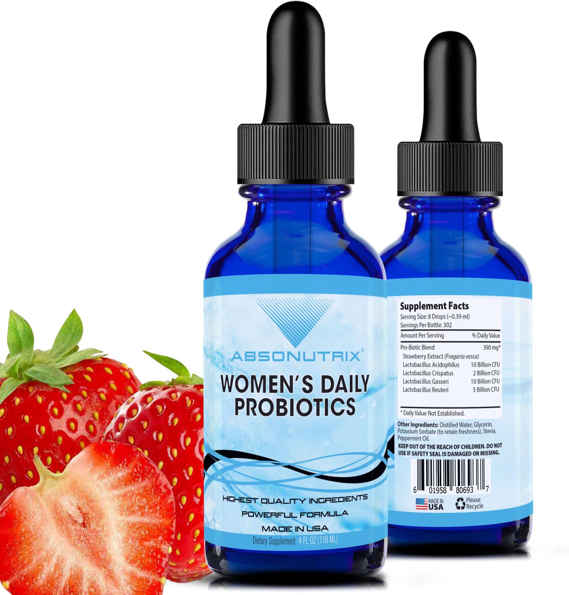 Amazon.com: Liquid Probiotics for Women Drops with Chasteberry, Black ...