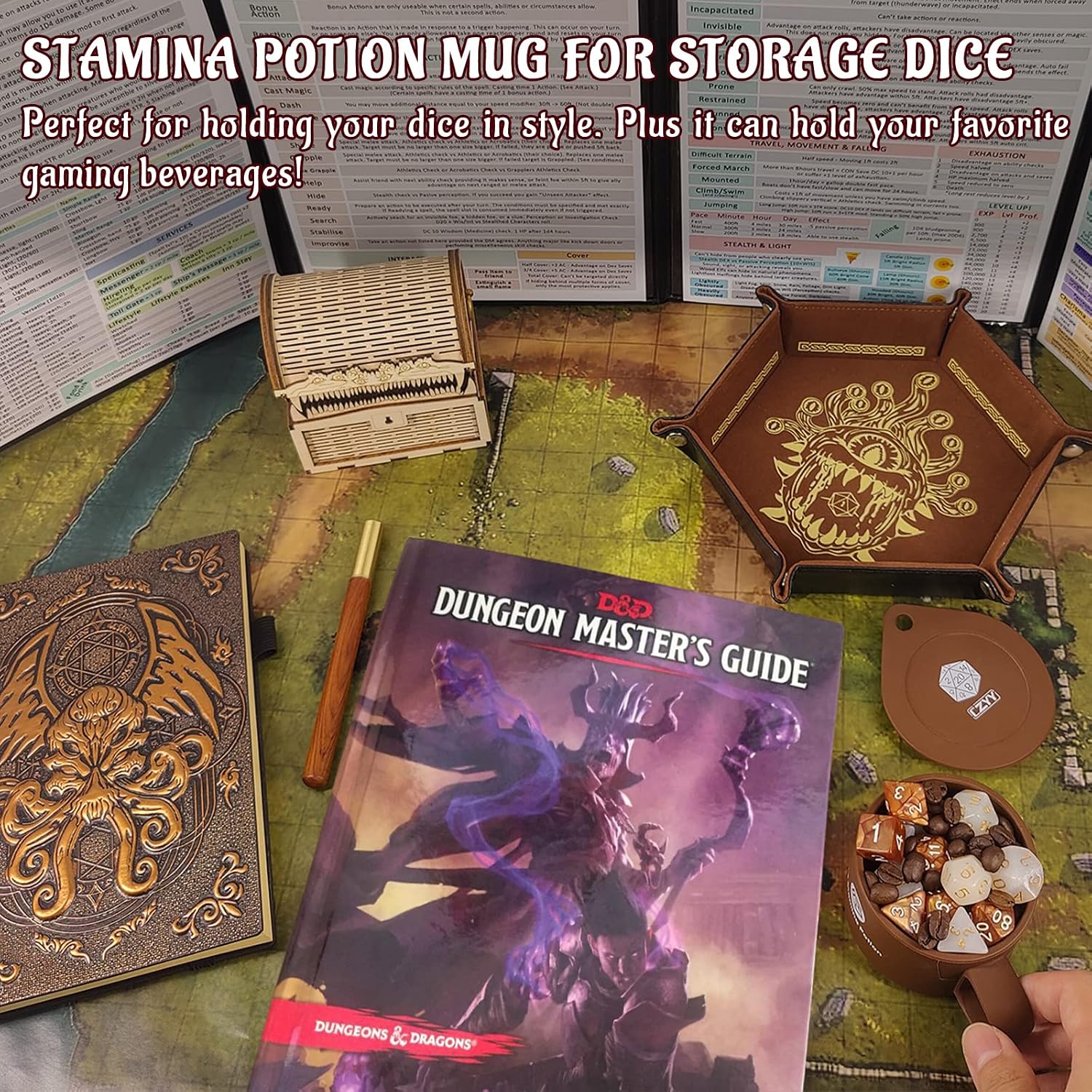 DND – Juego de dados con temática de café y azúcar (14 piezas) con +3 ...