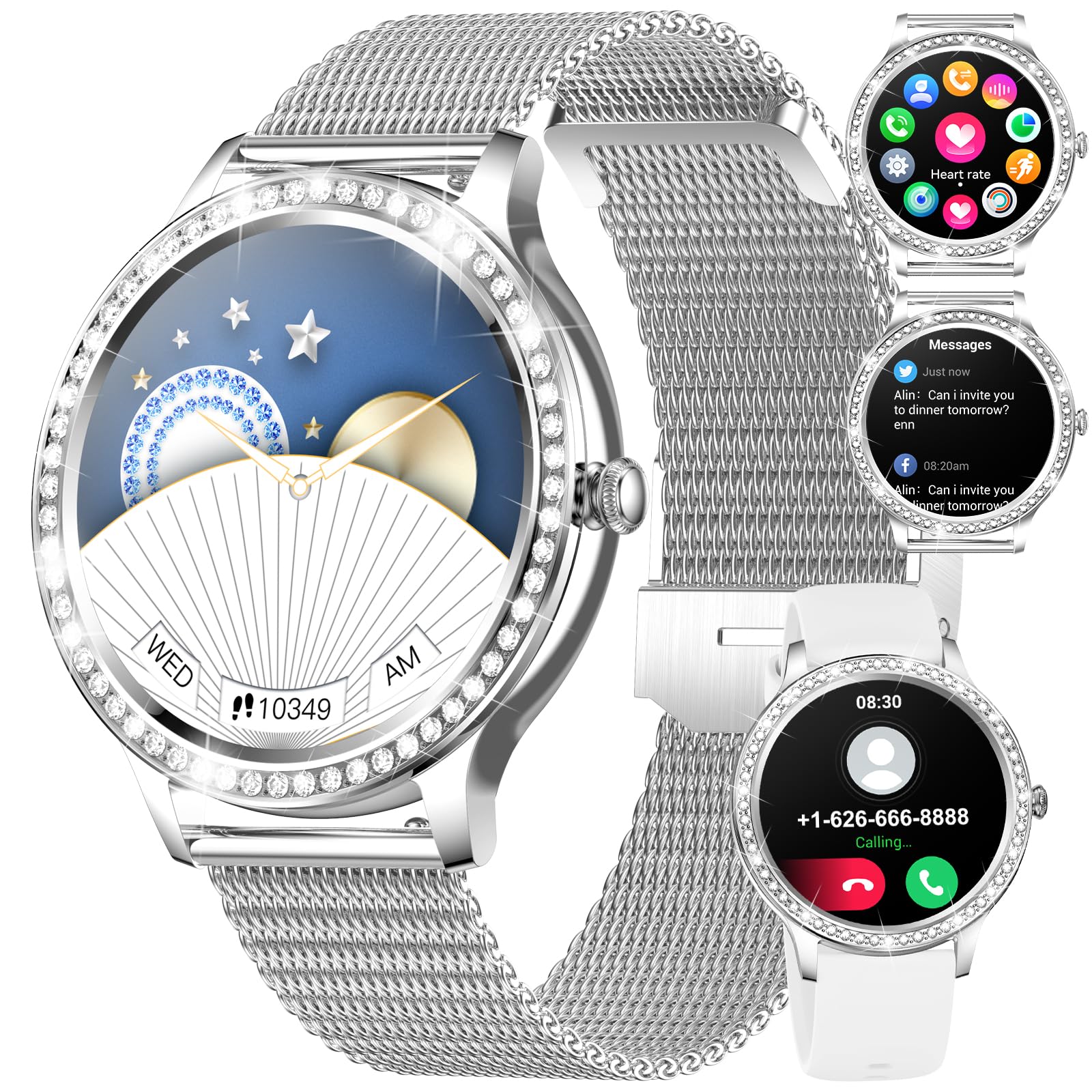 Snapklik.com : Smart Watch Women Bluetooth Calls For Android iOS Sport ...