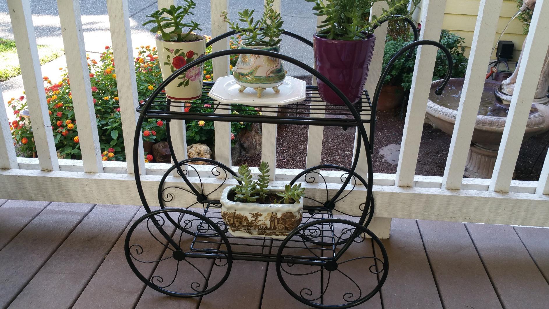 Amazon.com : Sorbus Garden Cart Stand & Flower Pot Plant Holder Display ...