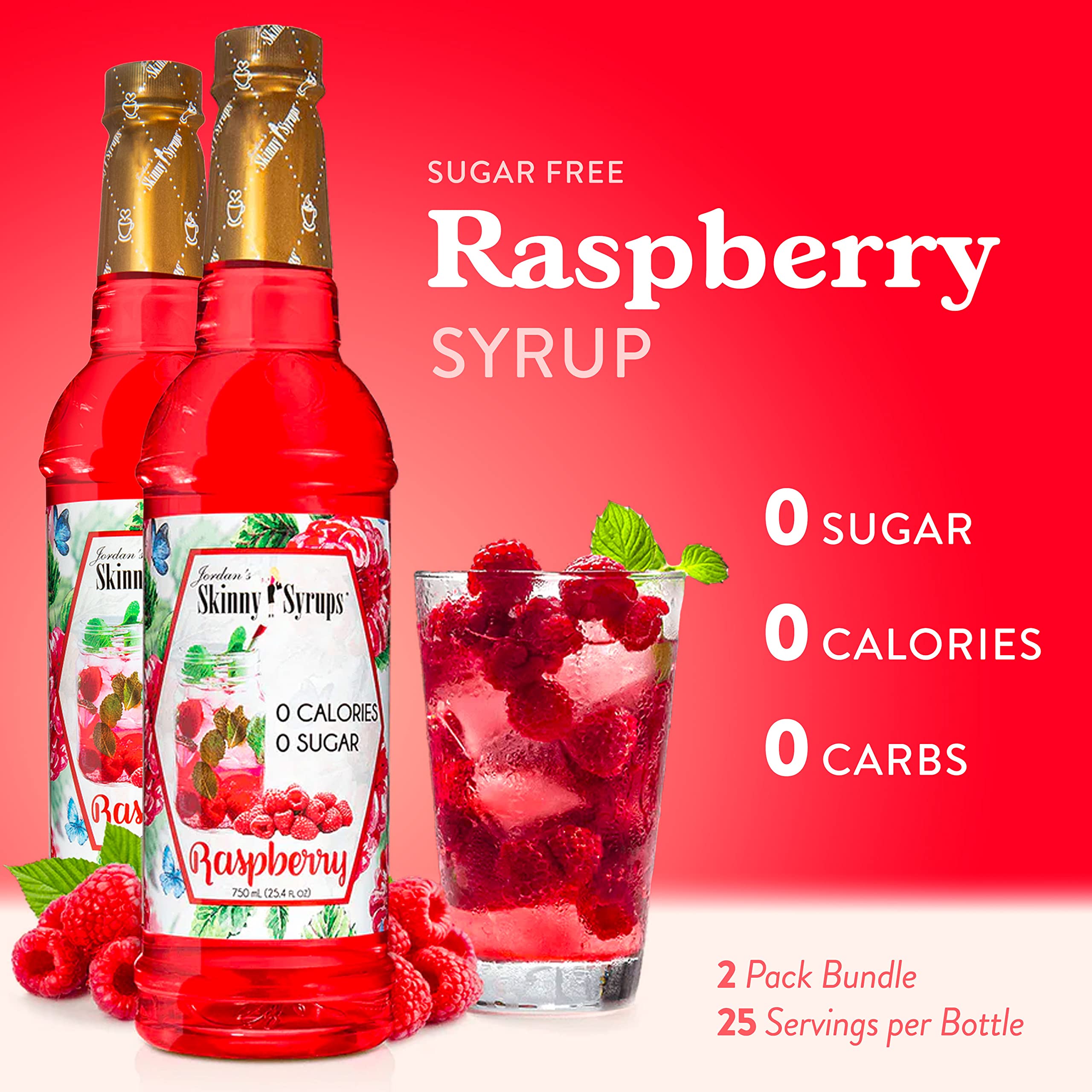 Snapklik.com : Jordans Skinny Mixes Sugar Free Syrup, Raspberry Flavor ...