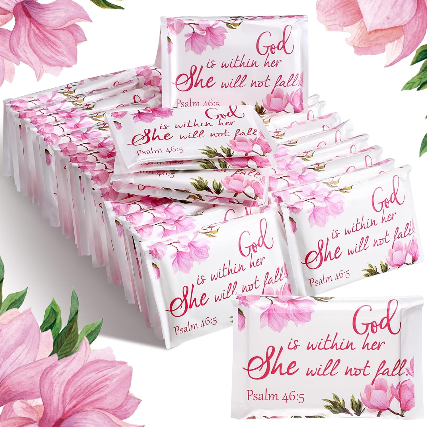 Amazon.com: Sinmoe 60 Pack Christian Pocket Tissues Bible Verse Breast ...