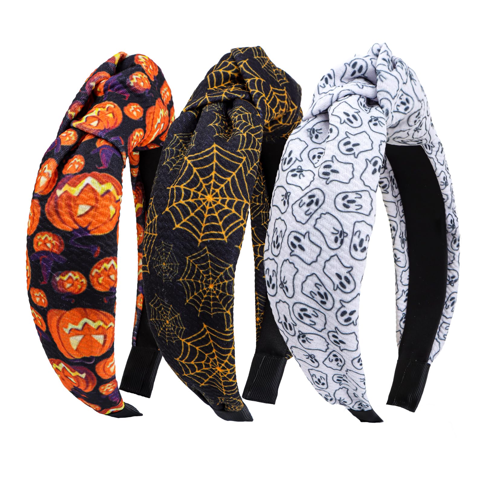 Amazon.com : YanJie Halloween Knotted Headbands for Women Girls Spooky ...
