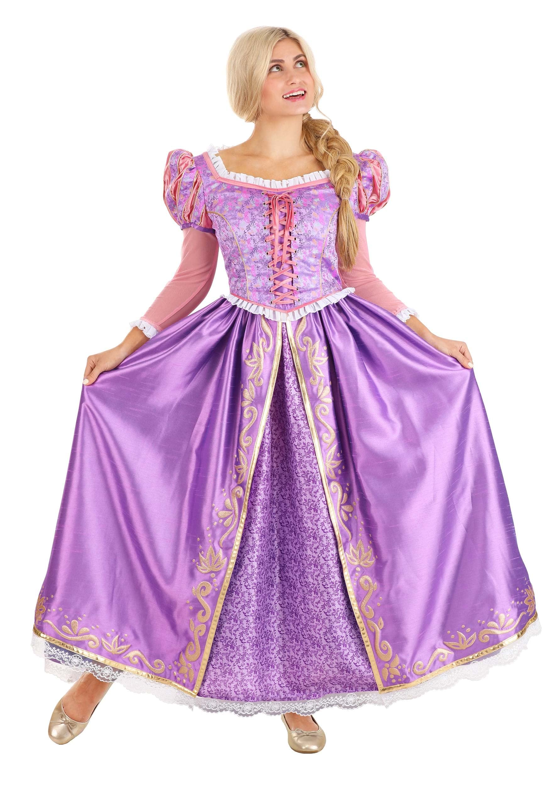 Amazon.com: Disney Adult Rapunzel Costume, Disney's Tangled Officially ...