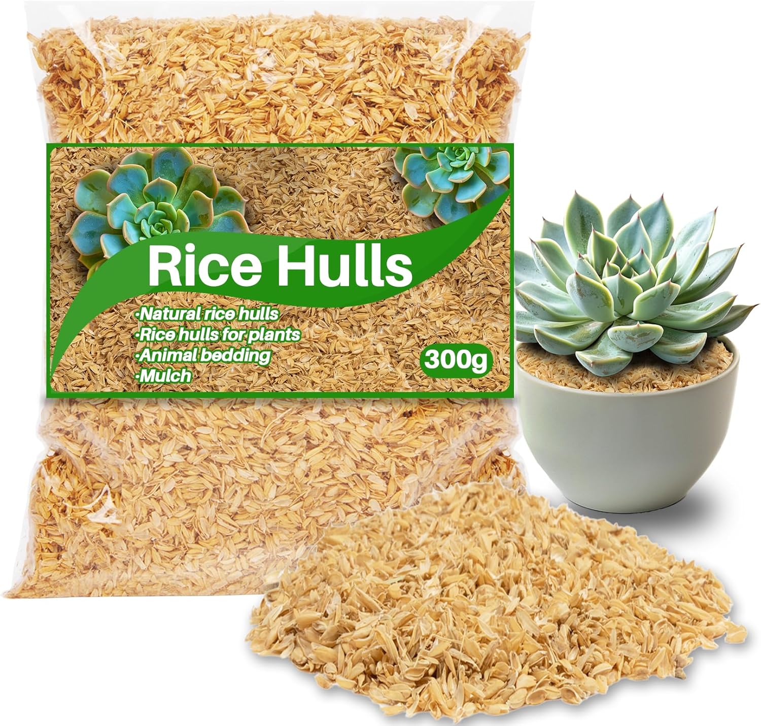 Amazon.com : RAINFLOW 10.58 OZ Rice Hulls for Plants - Horticultural ...
