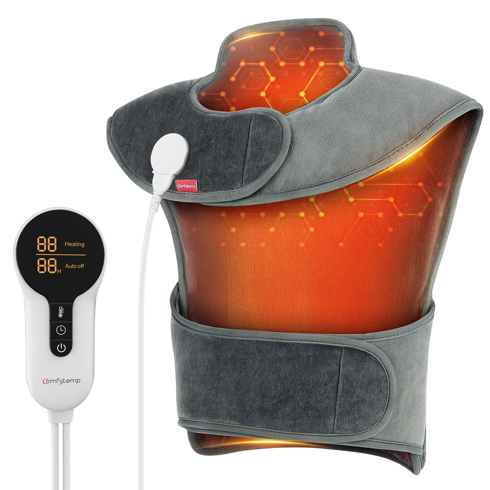Amazon.com: Comfytemp Far Infrared Heating Pad for Neck Shoulders Upper ...