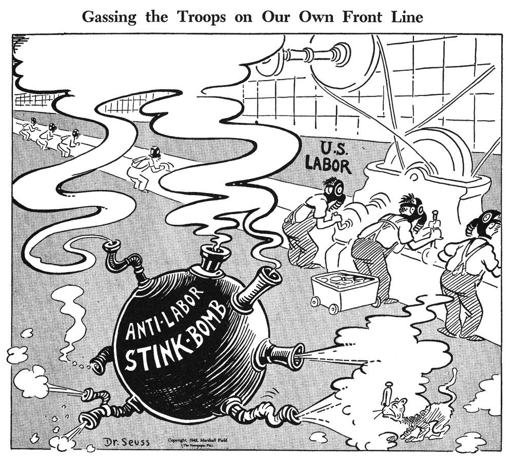 Buy Labor Cartoon 1942 Nsing The Troops On Our Own Front Line American ...