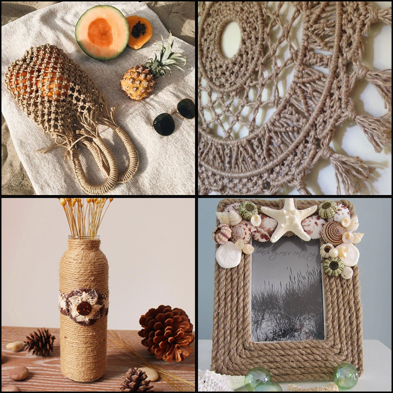 Snapklik.com : 3mm Jute Rope, 656 Feet/200 M Jute Twine, Natural Hemp ...