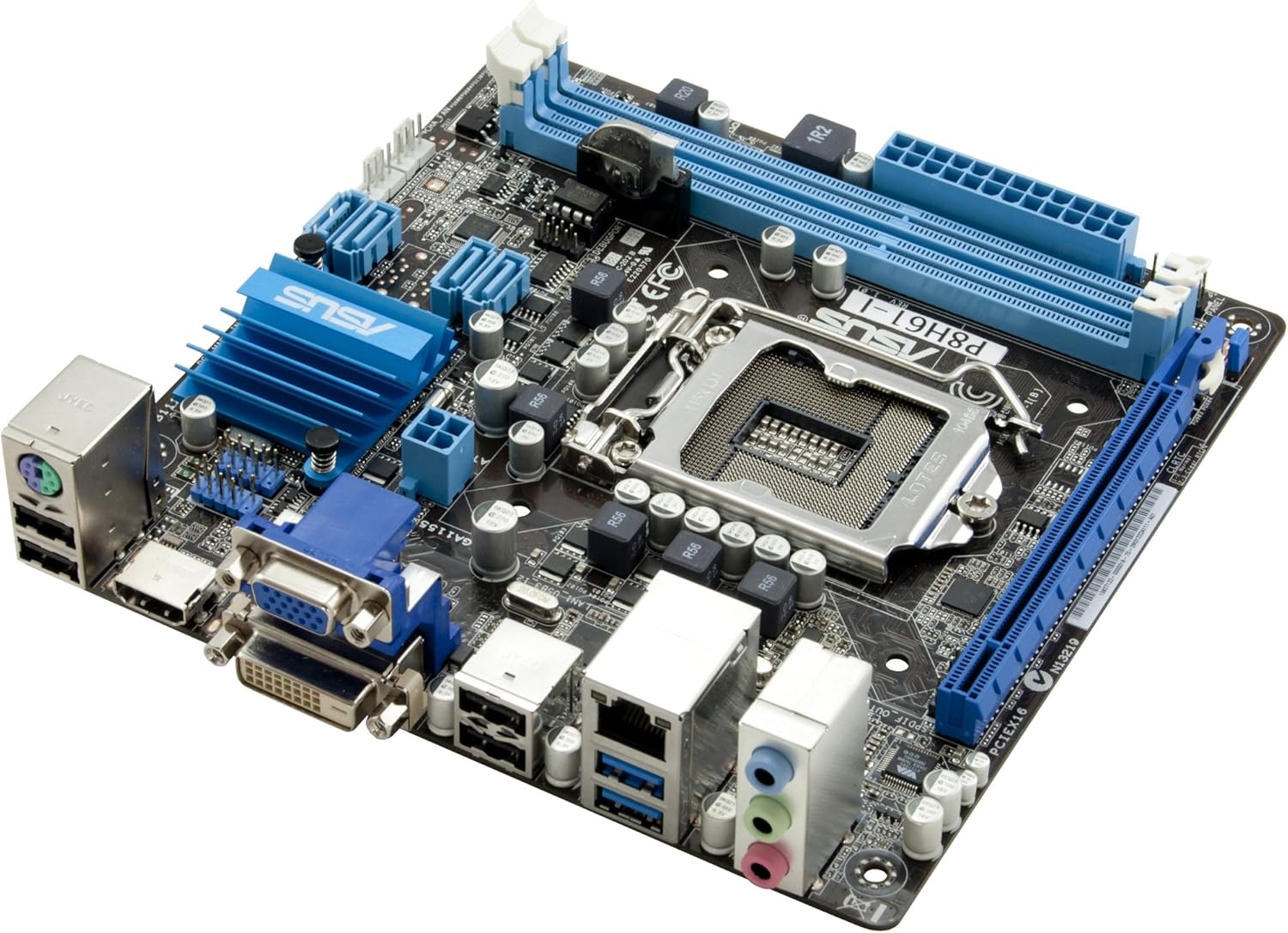 Asus LGA 1155 Intel H61 HDMI USB 3.0 Mini ITX Intel Motherboard P8H61-I ...