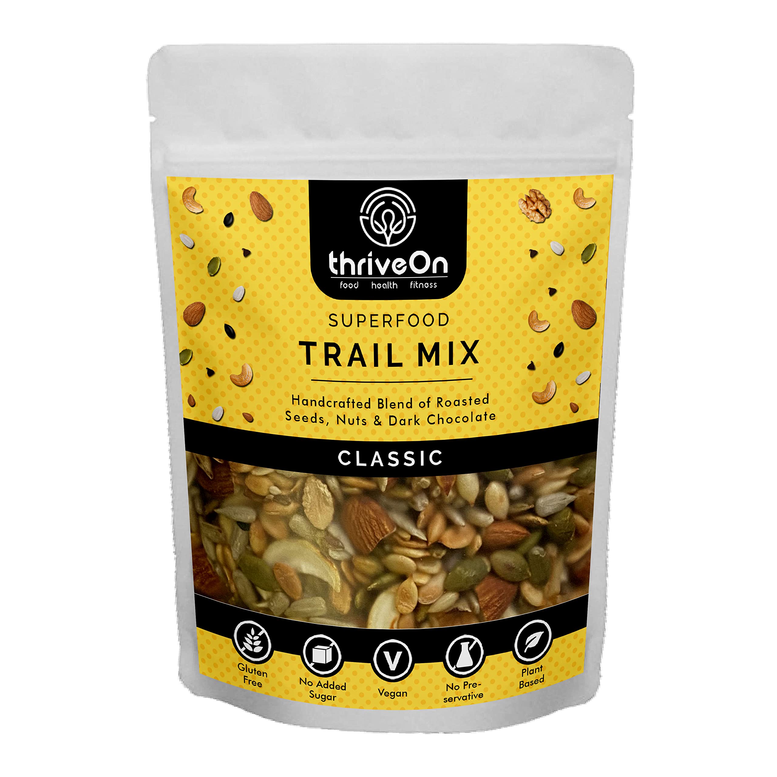 ThriveOn Classic Trail Mix (250gm) - Roasted Nuts (Almonds, Cashew ...
