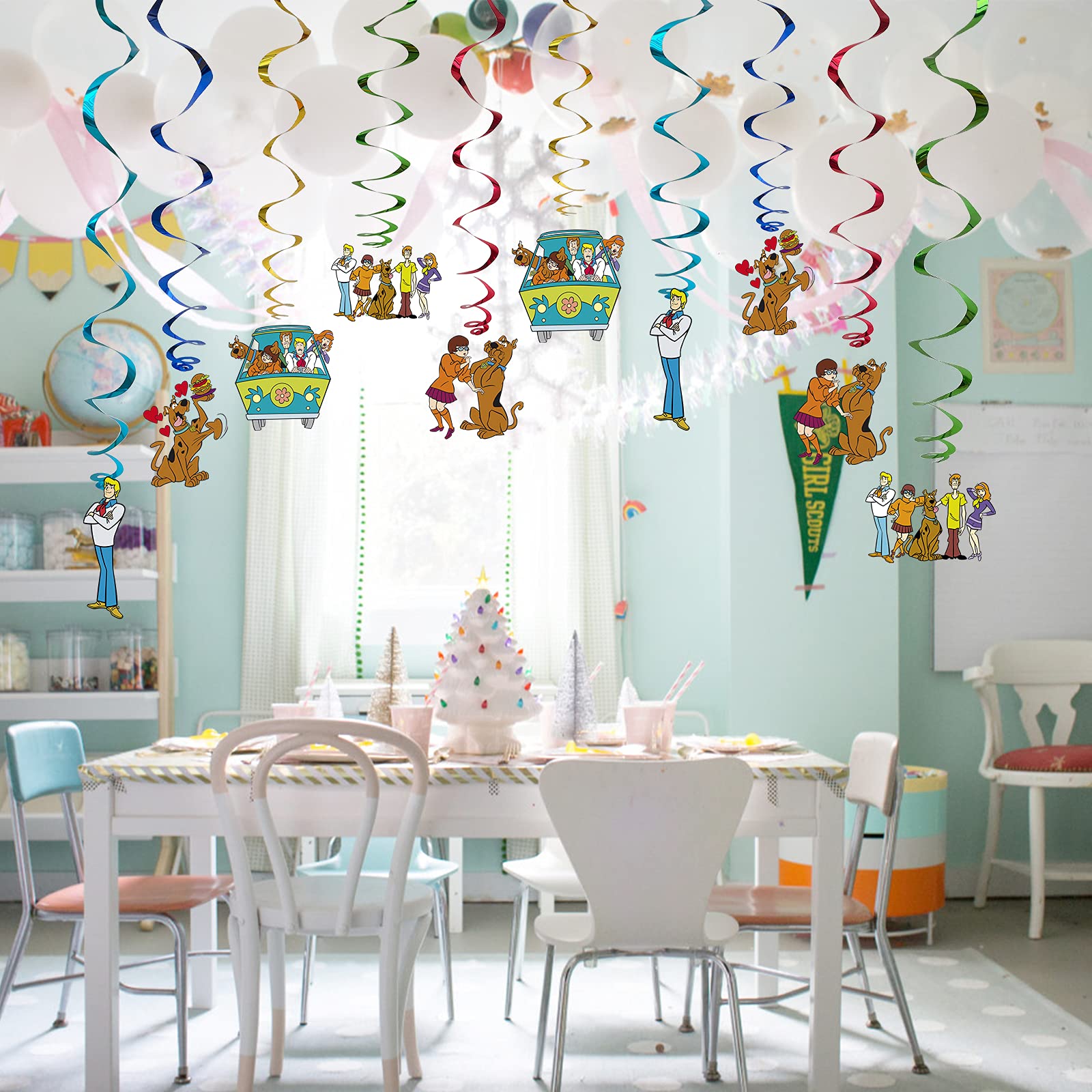 Buy 30PCS Scooby Doo Birthday Party Supplies , Ceiling Streamers Scooby ...