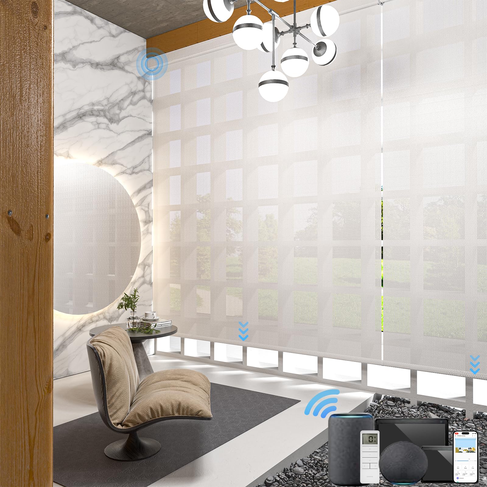 Amazon.com: MYshade Custom Motorized Roller Shade Smart Window Roller ...