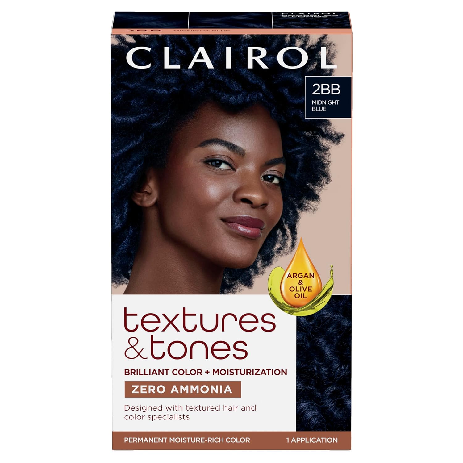 Amazon.com : Clairol Textures & Tones Permanent Hair Dye, 2BB Midnight ...