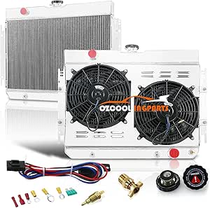 Amazon.com: OzCoolingParts 3 Row Core Full Aluminum CU289 Radiator + 2 x 12" Fan w/Louver Shroud ...