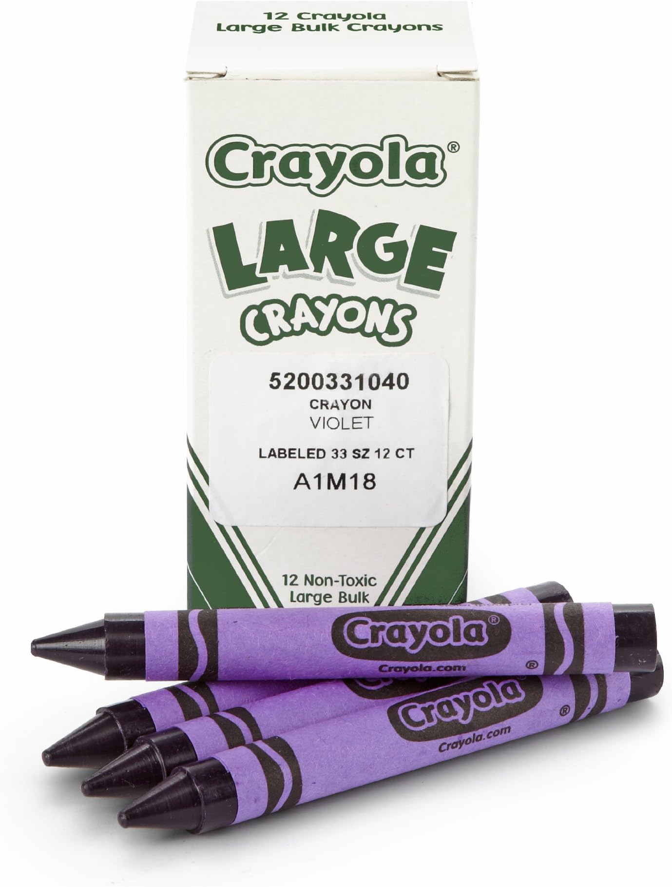 Amazon.com: Crayola Large Crayons, Violet Purple, Art Tools 12 ct ...