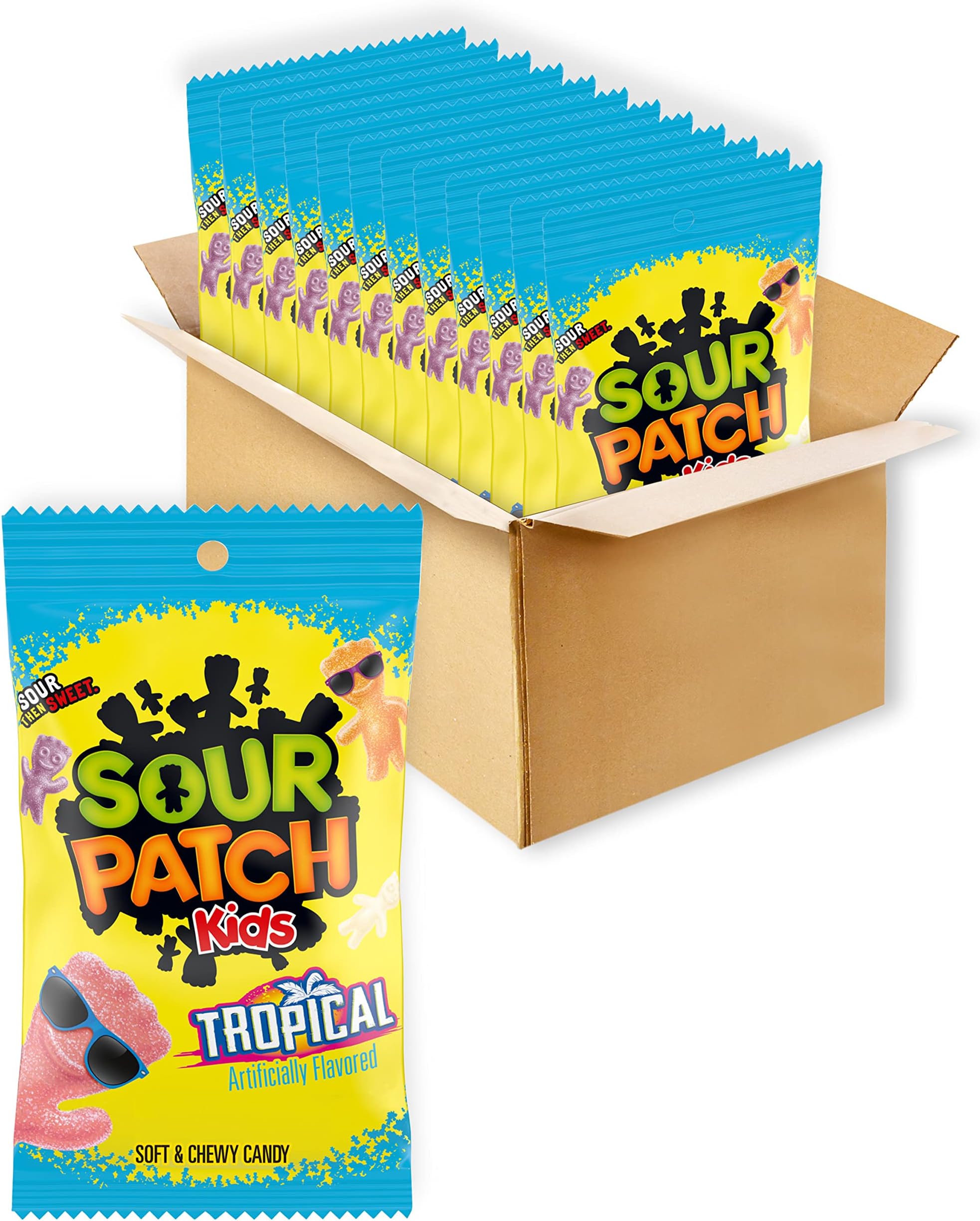 Amazon.com : Sour Punch Twists, 3" Individually Wrapped Chewy Candy, 4 ...