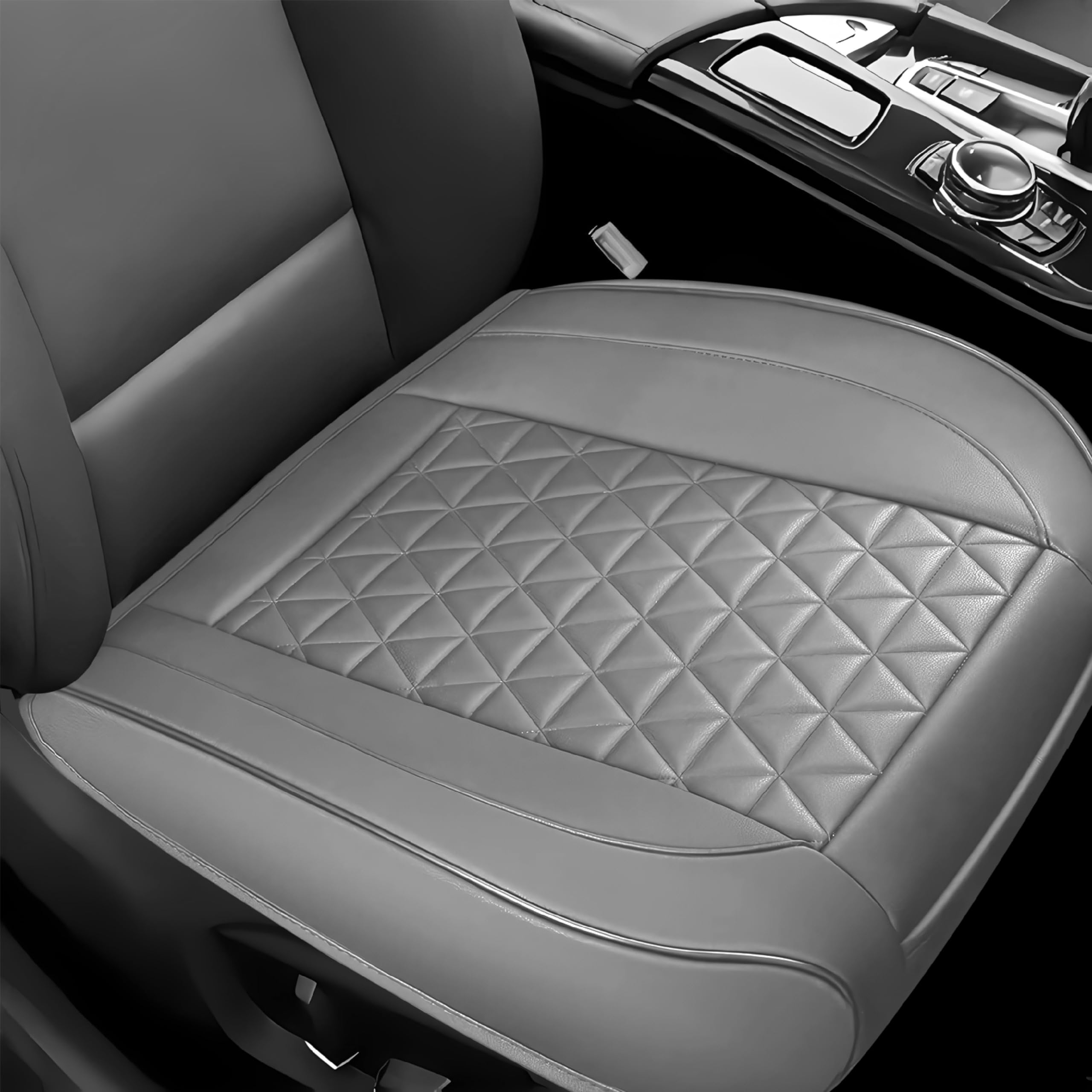 Amazon.com: 2PCS Leather Car Seat Cover, Front Bottom Seat Cushion ...