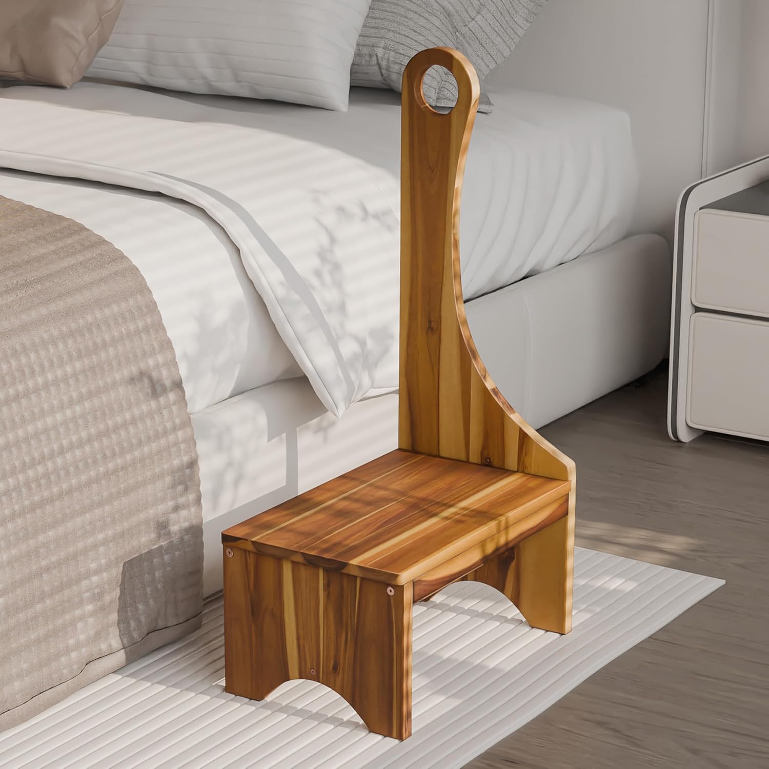 Amazon.com: FANATU Premium Step Stool with Handle for Adults, Elderly ...