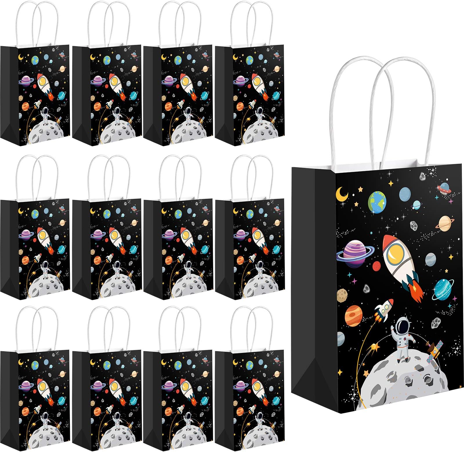 Amazon.com: Outus 24 Pcs Outer Space Gift Bags Paper Space Treat Bags ...