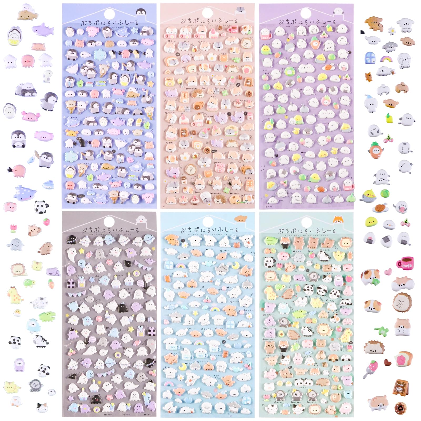 Amazon.com: Cute Mini Puffy Stickers for Kids Girls, Cute Kawaii ...