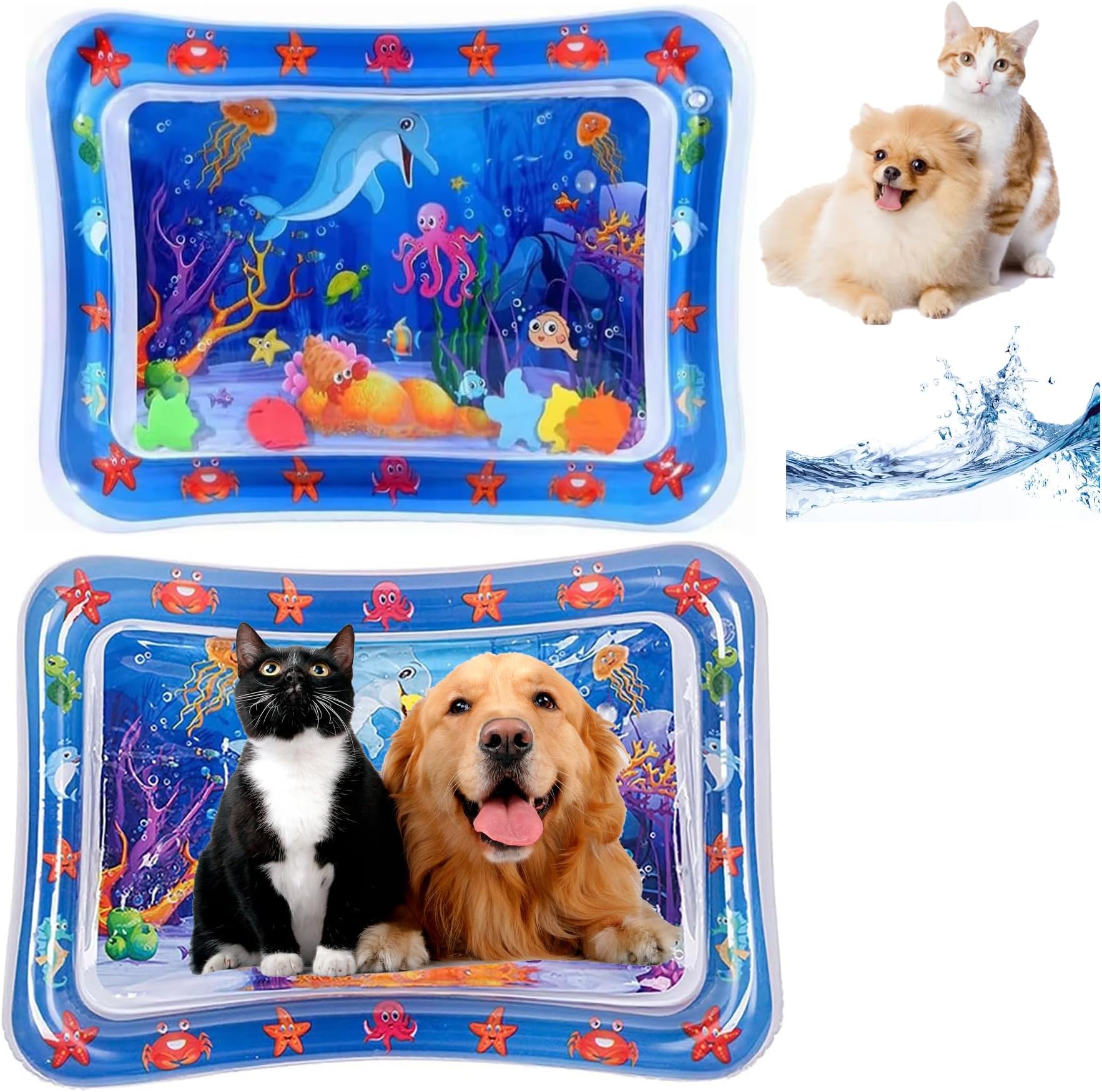 Amazon.com: 2 Packs Thickened Water Sensor Play Mat for Cats,Cat Water ...