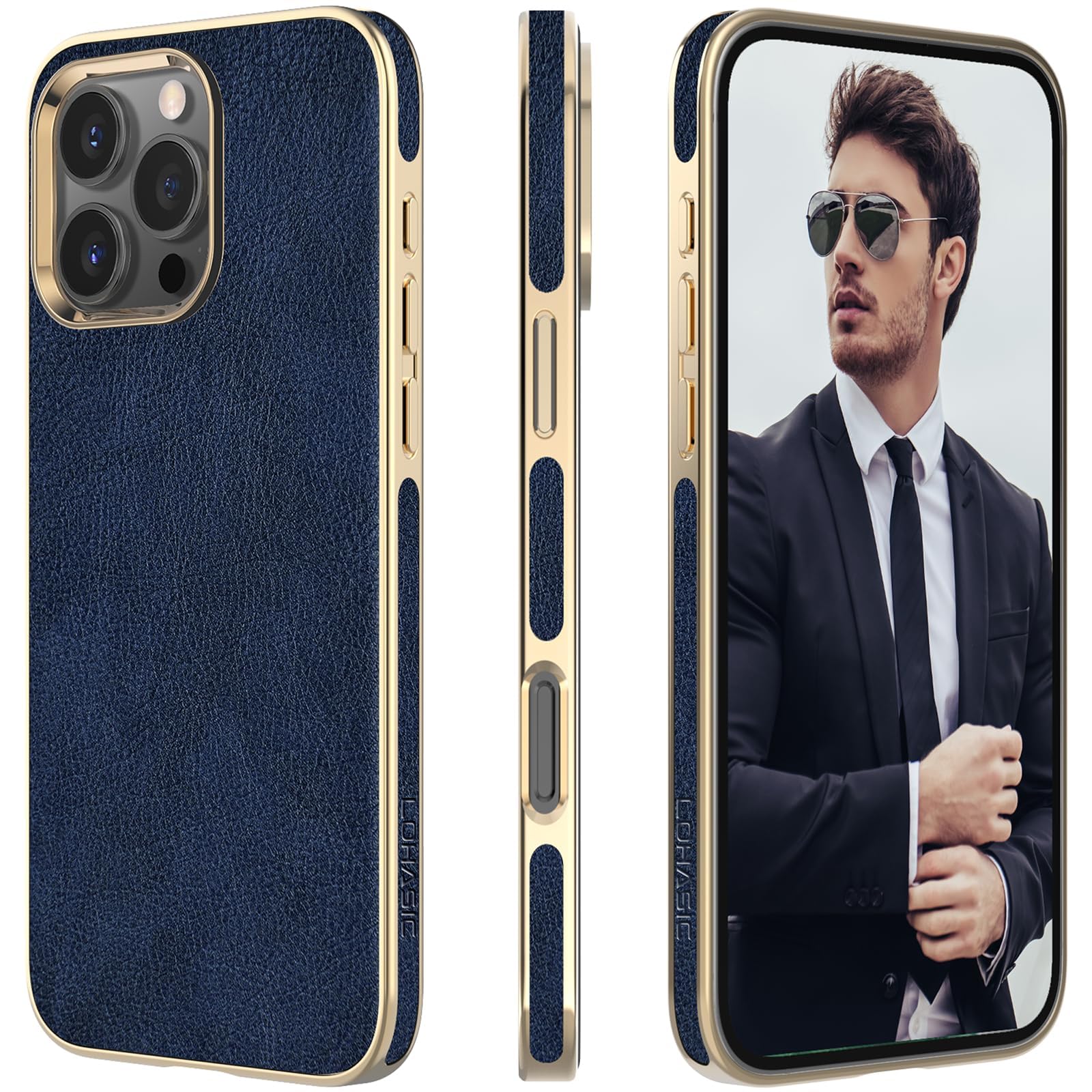 Amazon.com: LOHASIC Leather Case for iPhone 16 Pro, Business Luxury ...