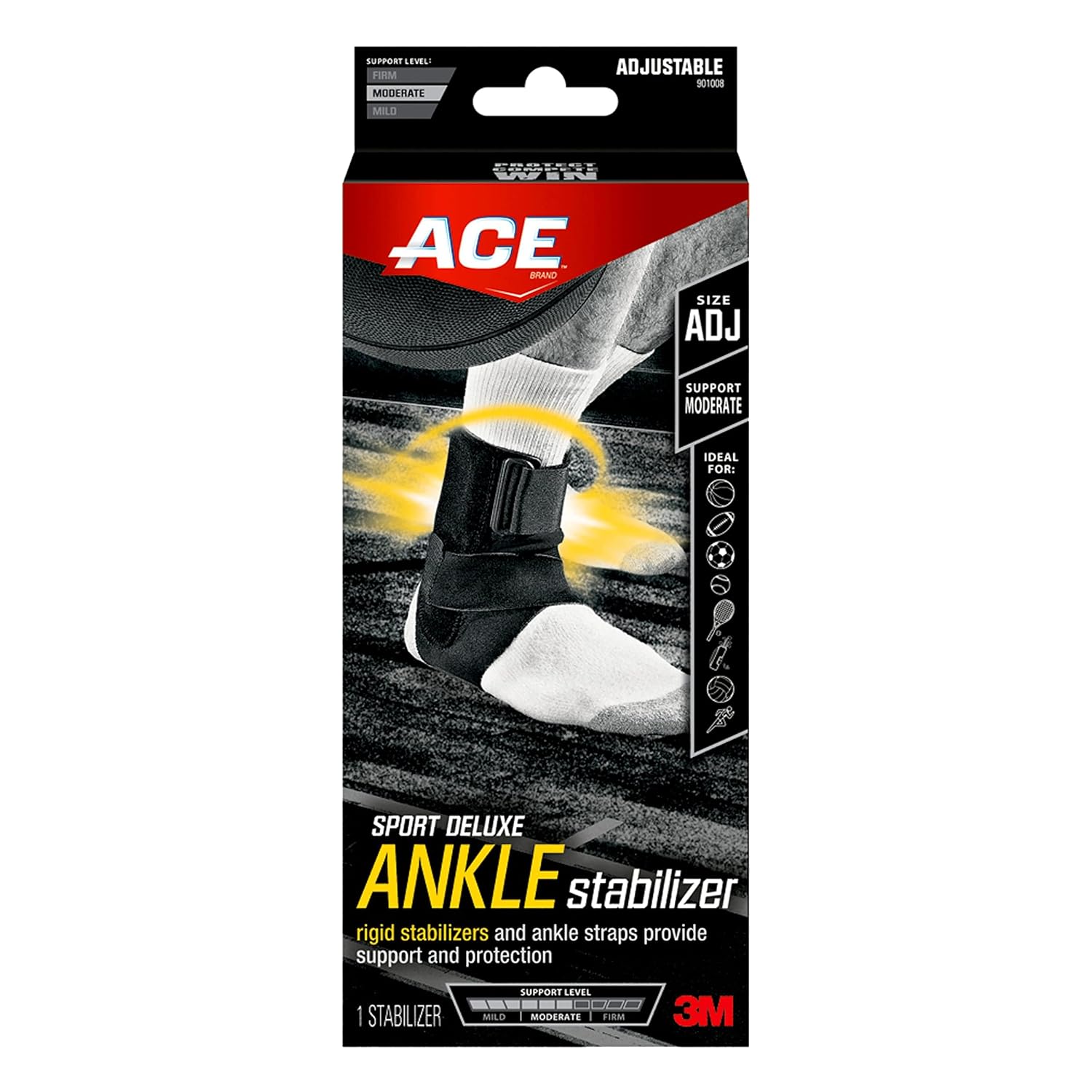 Amazon.com: ACE Sport Deluxe Ankle Stabilizer, Adjustable : Industrial & Scientific