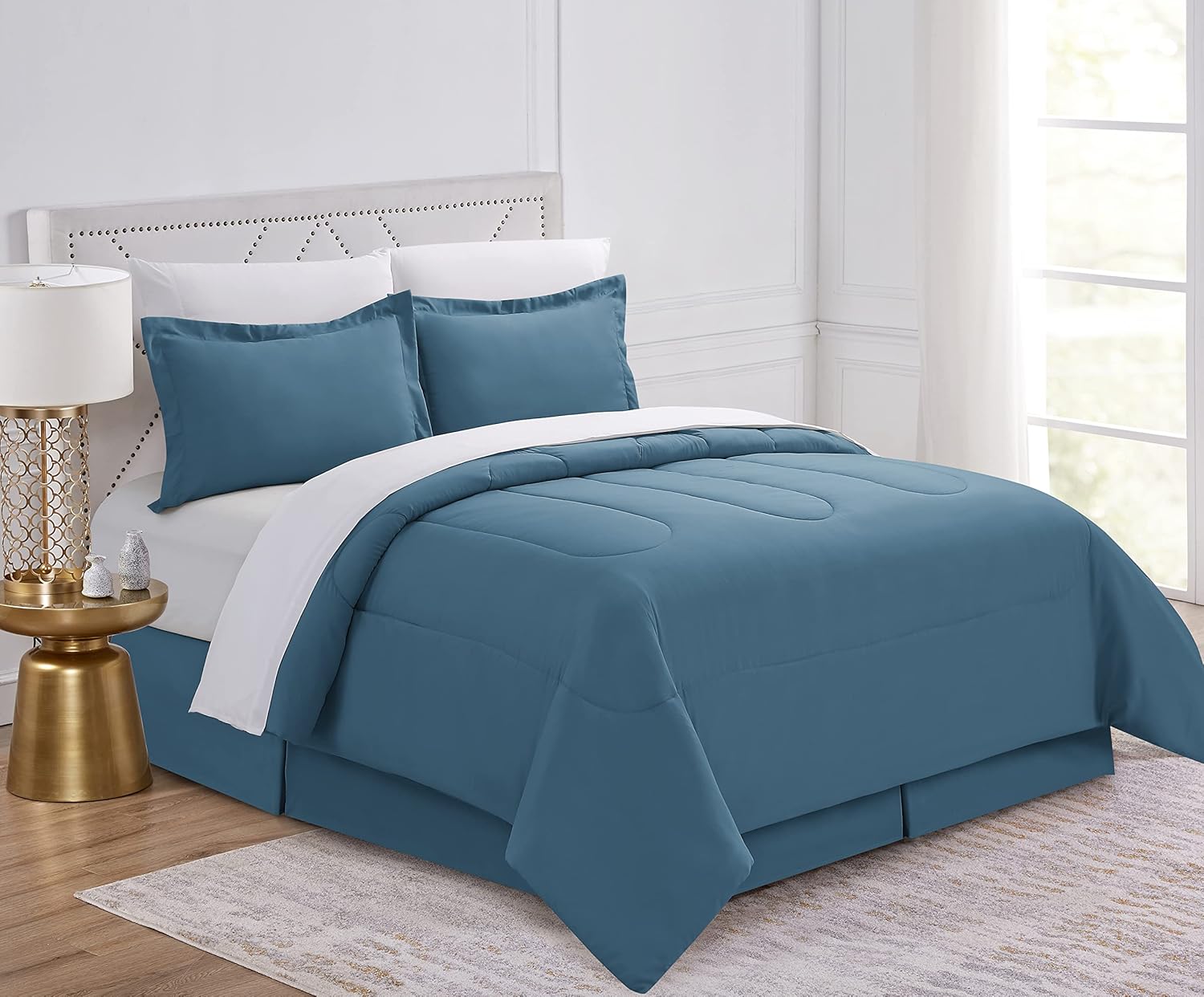 Cathay Home Basic Bedding Home Essential Ultra Soft All Season 8PC ...