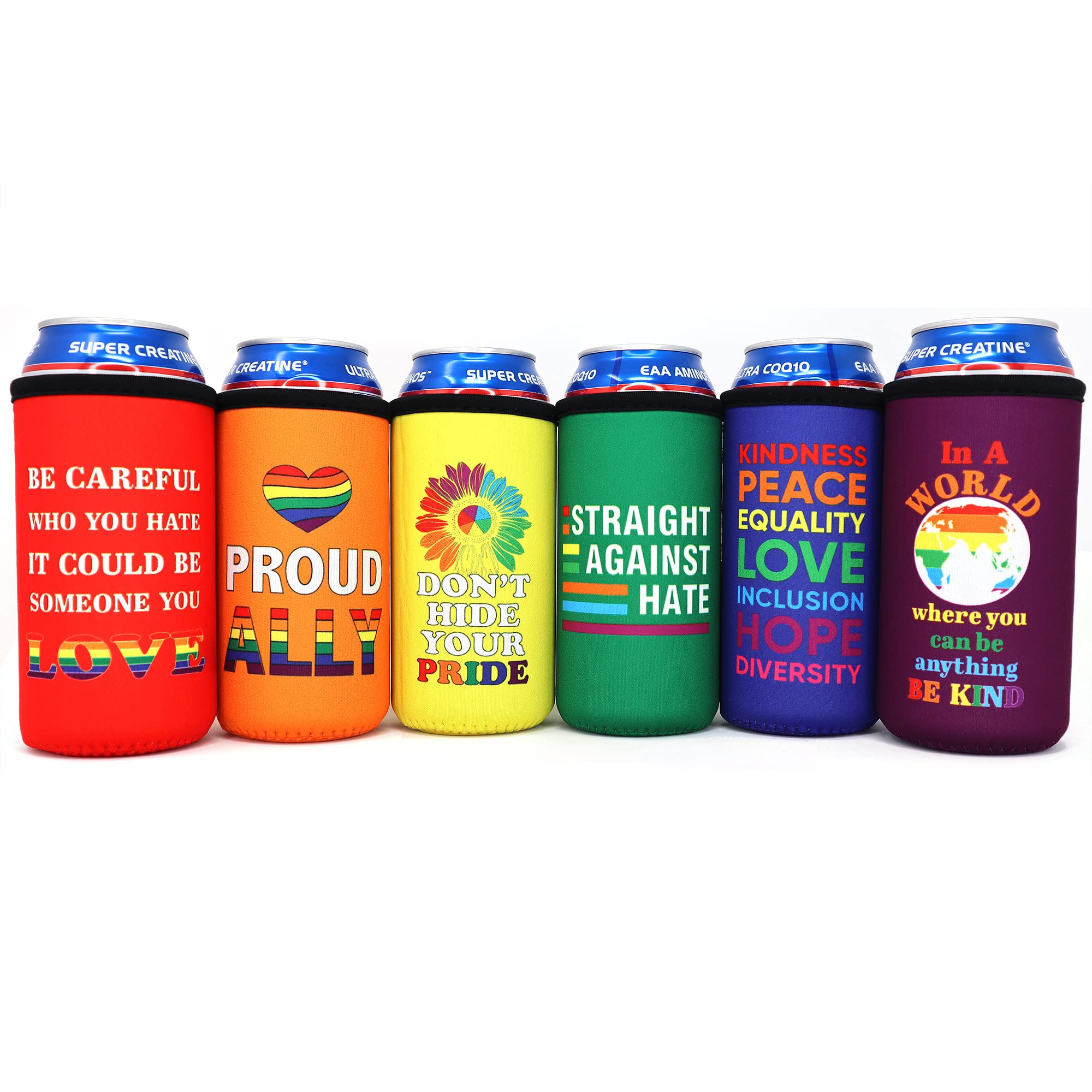 Snapklik.com : Proud Ally 16oz Can Coolers - LGBTQ Gay Pride Stuff For ...