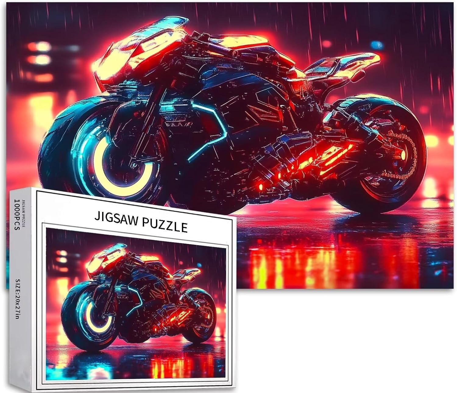 Amazon.com: Futuristic Motorcycle 1000 Piece Jigsaw Puzzles for Adults ...