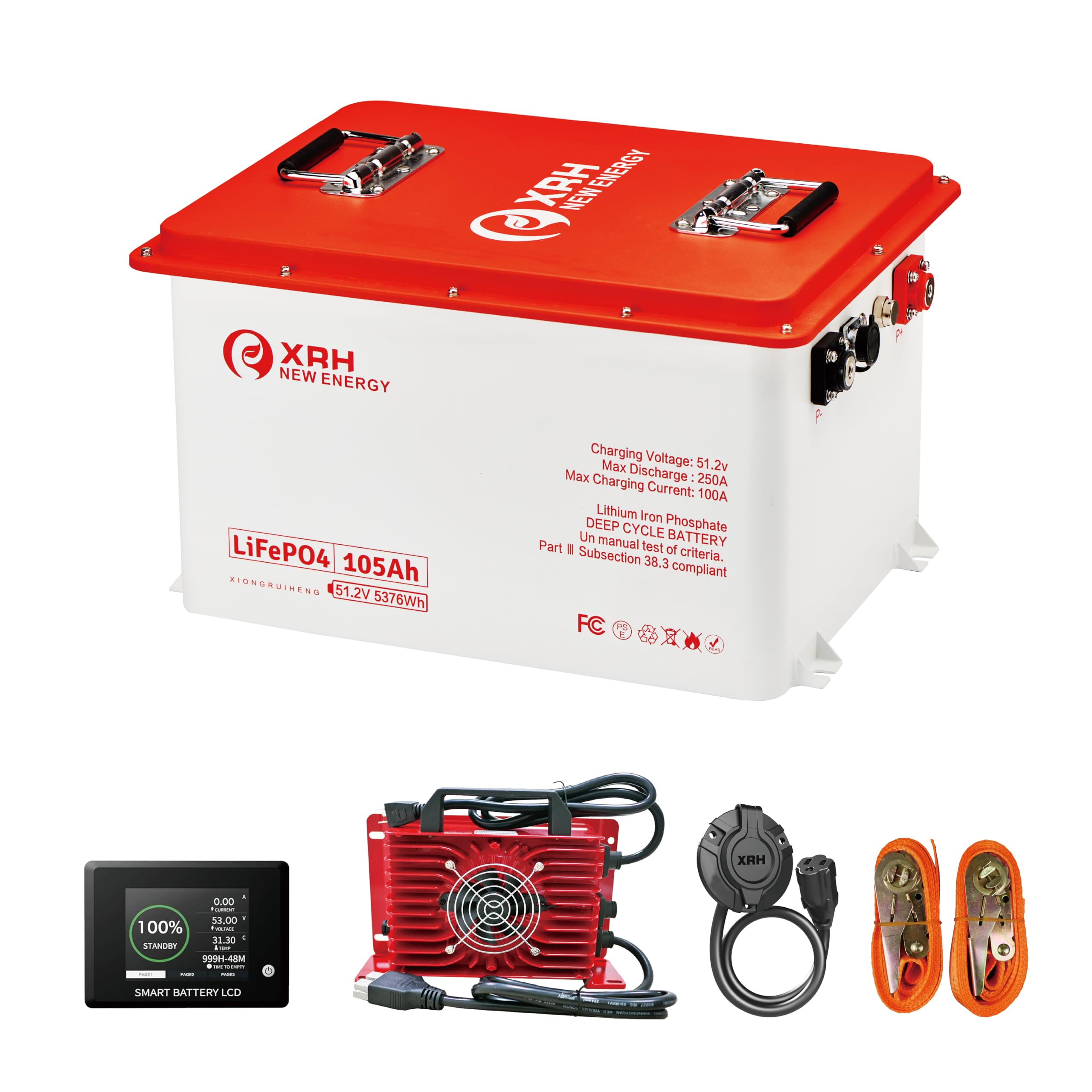 Amazon.com: 48V(51.2V) LiFePO4 Lithium Golf Cart Battery Built-in 250A ...