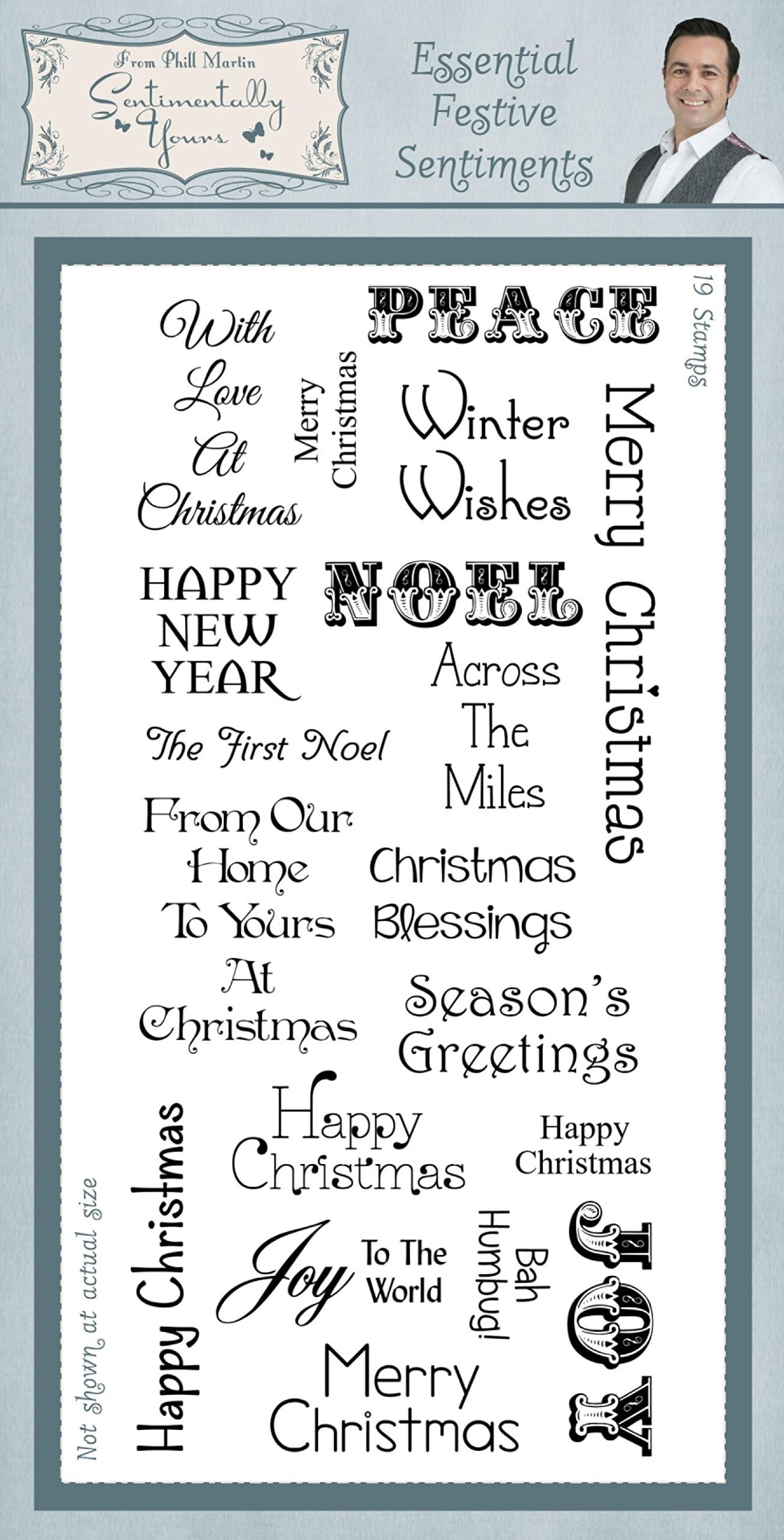 Sentimentally Yours Essential Labels A5 Clear Stamp Set, Grey : Amazon ...
