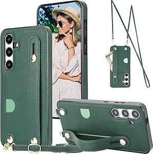 Amazon.com: Ephoou for Samsung Galaxy S24+ Plus (Not S24) Crossbody Wallet Case with Wrist Strap ...
