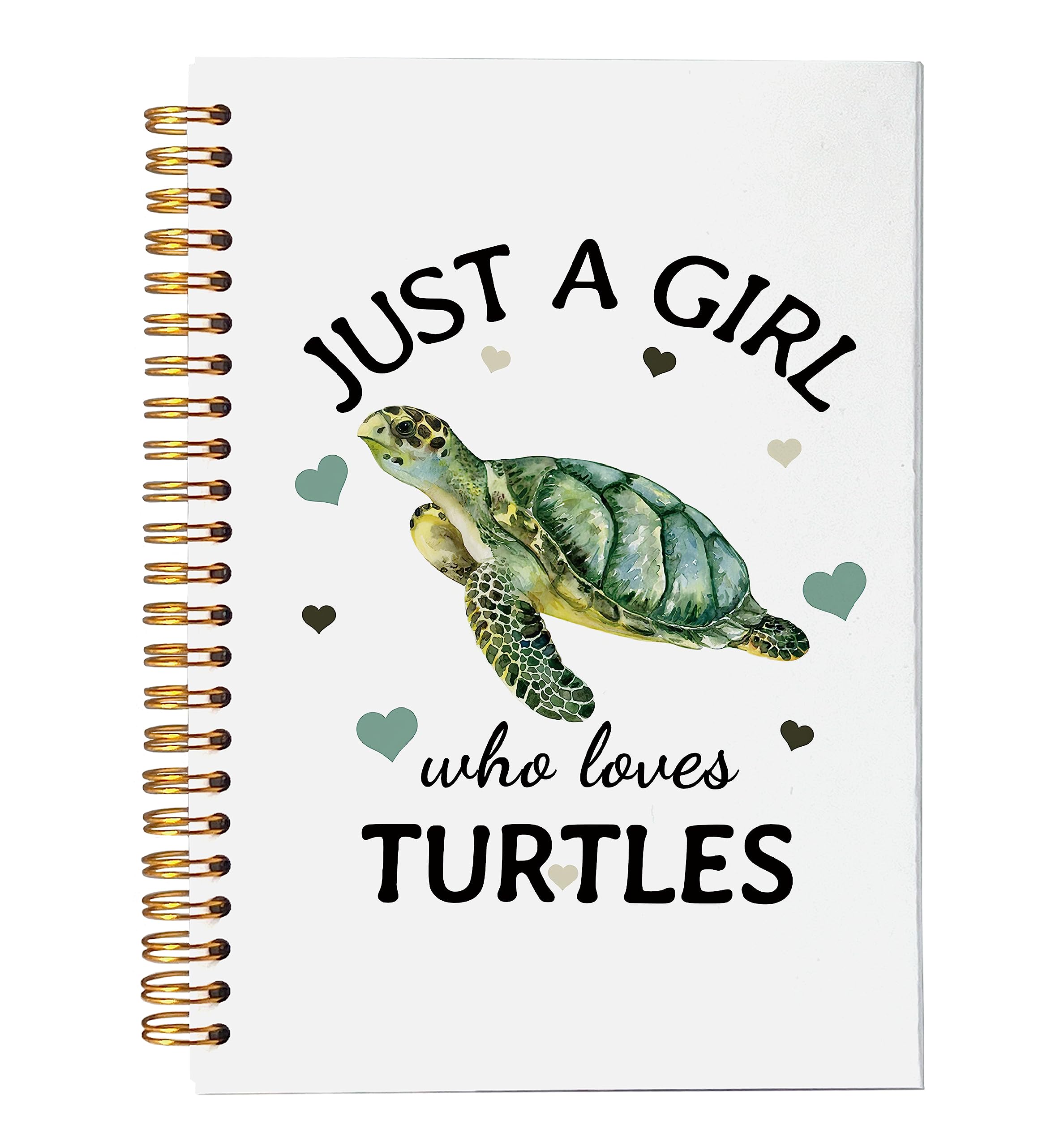 Amazon.com : VNWEK Just a Girl Who Loves Turtles Spiral Notebook ...