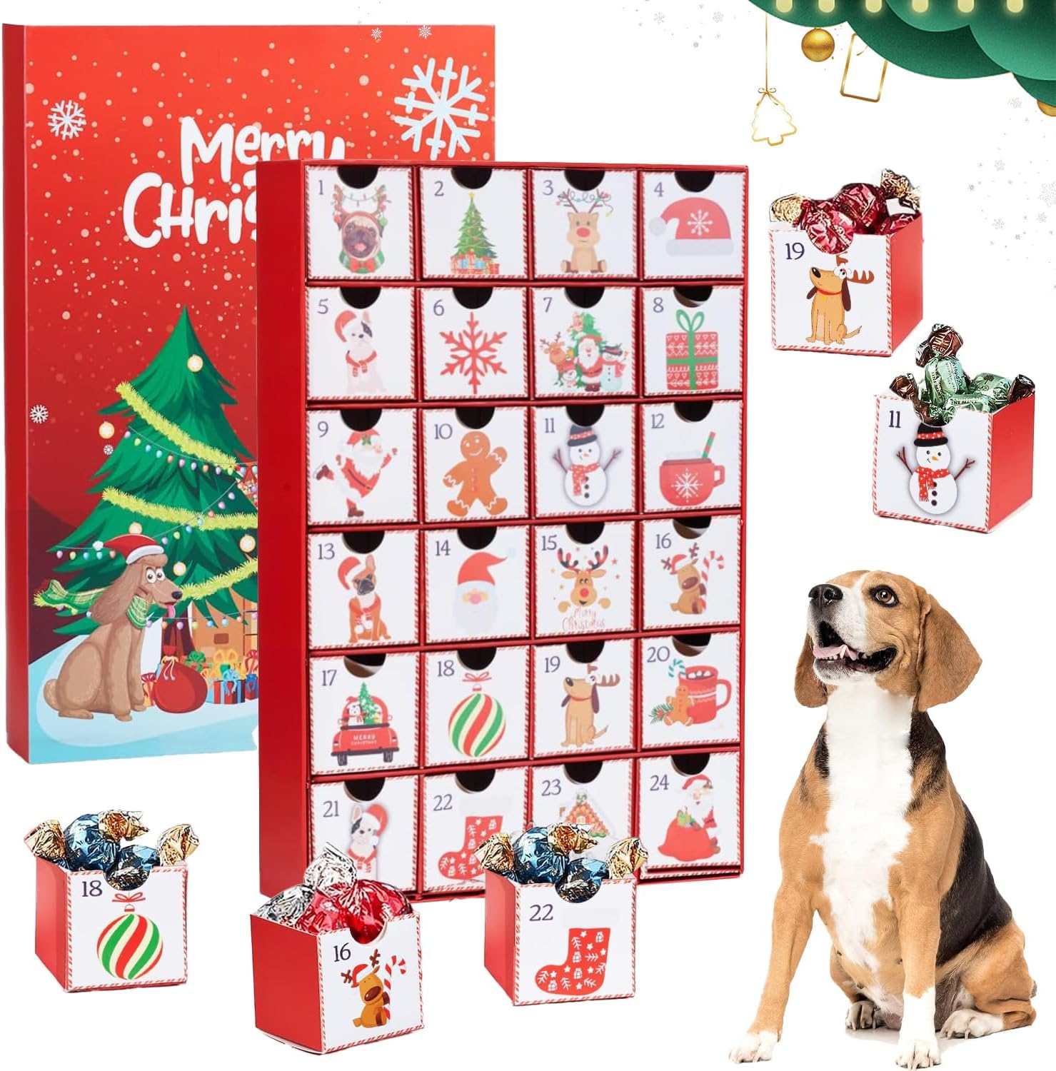 Scatola Calendario Natale, Calendario dell'Avvento da Riempire, 24 ...