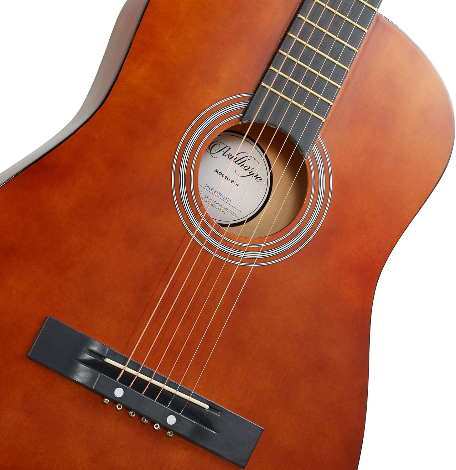 Ashthorpe 38-inch Beginner Acoustic Guitar Package (Brown), Basic ...