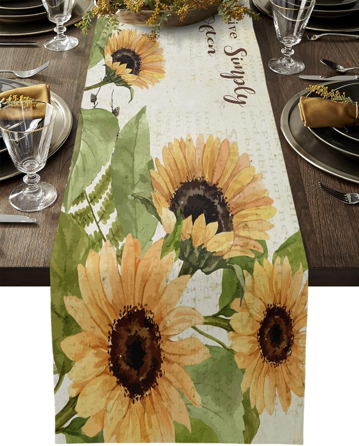 Amazon.com: Table Runner Dresser Scarves 48 Inch Long, Watercolor ...