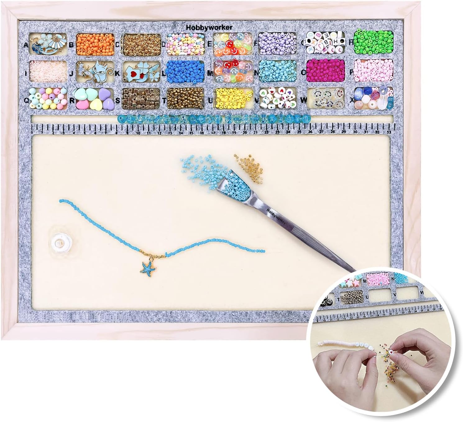 Amazon.com: hobbyworker The Second Generation Beading Mat,Bead Board ...