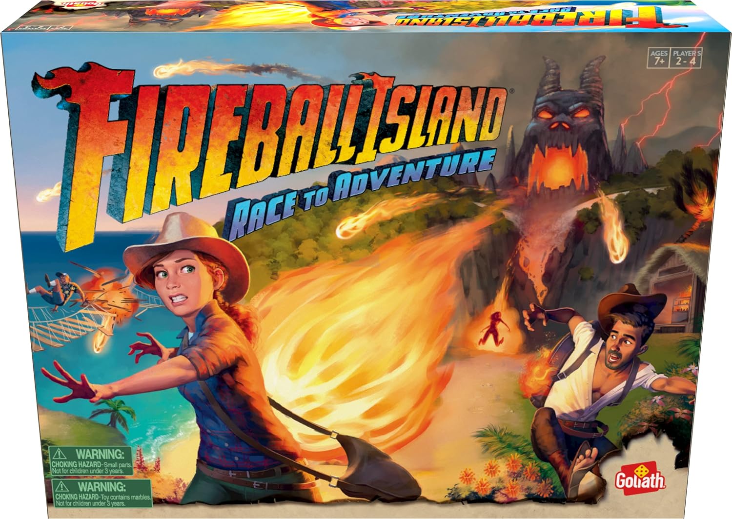 Amazon | Goliath Fireball Island ボードゲーム – ユニークなゲームボードとコンポーネント 2~4人用 対象年齢7歳以上 | ボードゲーム | おもちゃ
