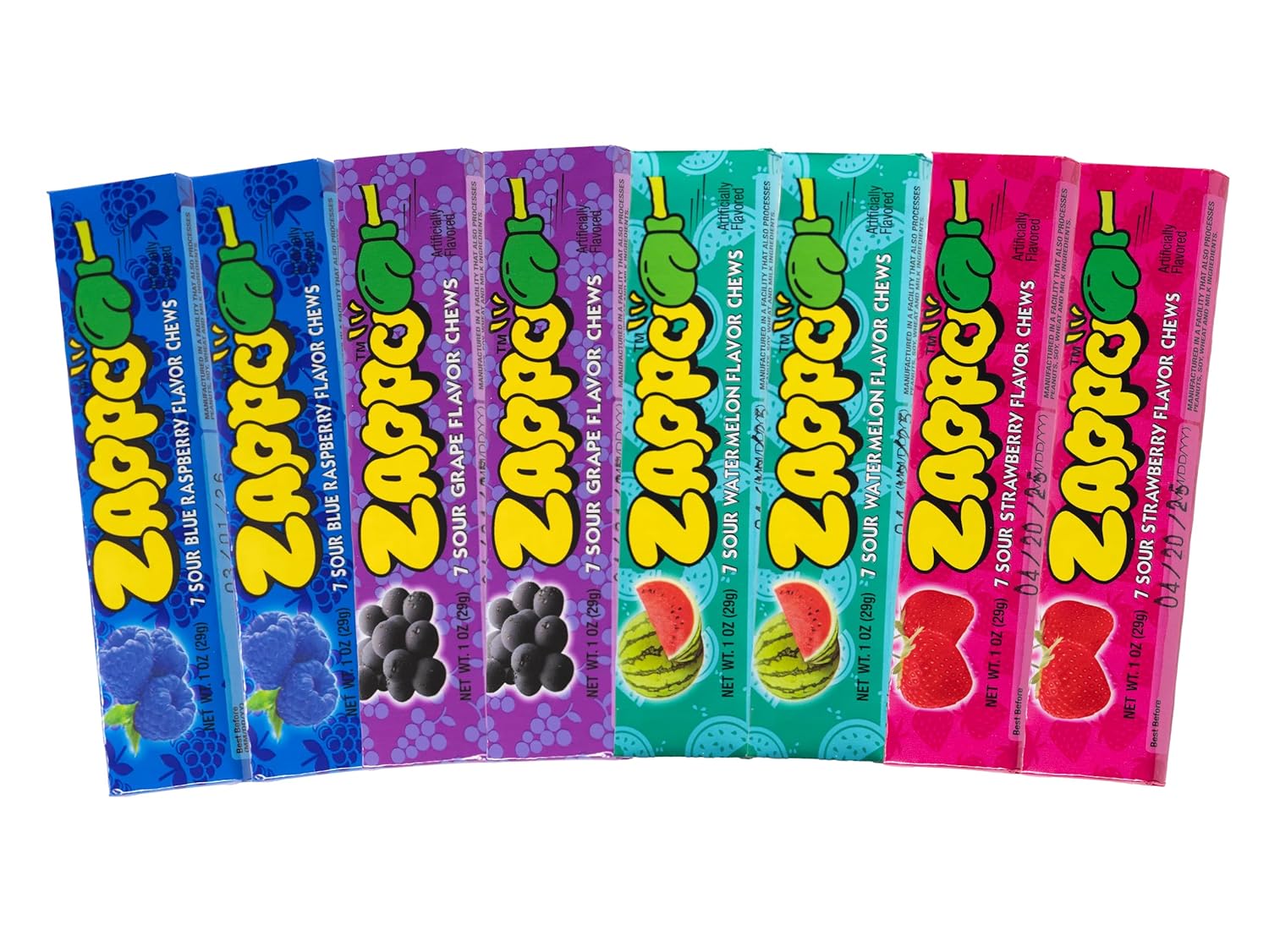 Amazon.com : ZAPPO Sour Chews Mixed Pack, Gluten Free Halloween Candy ...