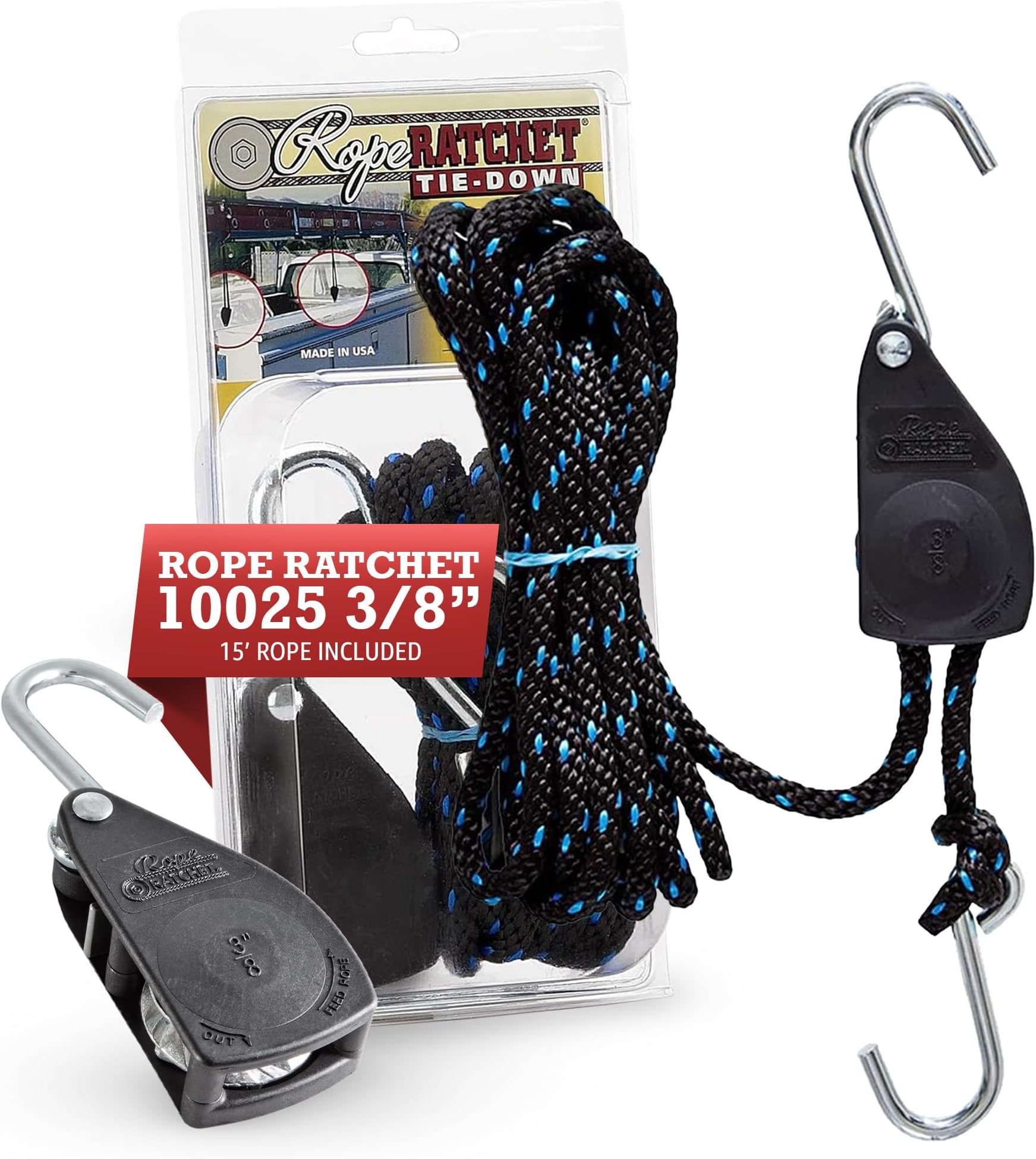 Amazon.com: Tie Boss - Self Locking, Block and Tackle Pulley Hoist ...