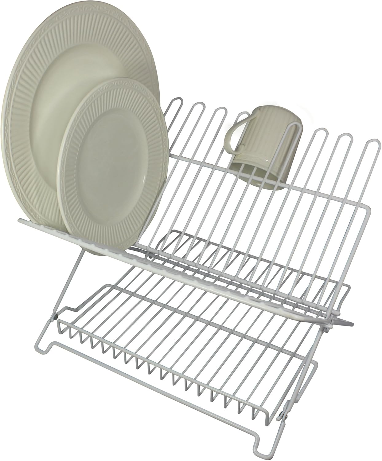 Amazon.com - Better Houseware 1483 Junior Folding Dish Rack, White ...