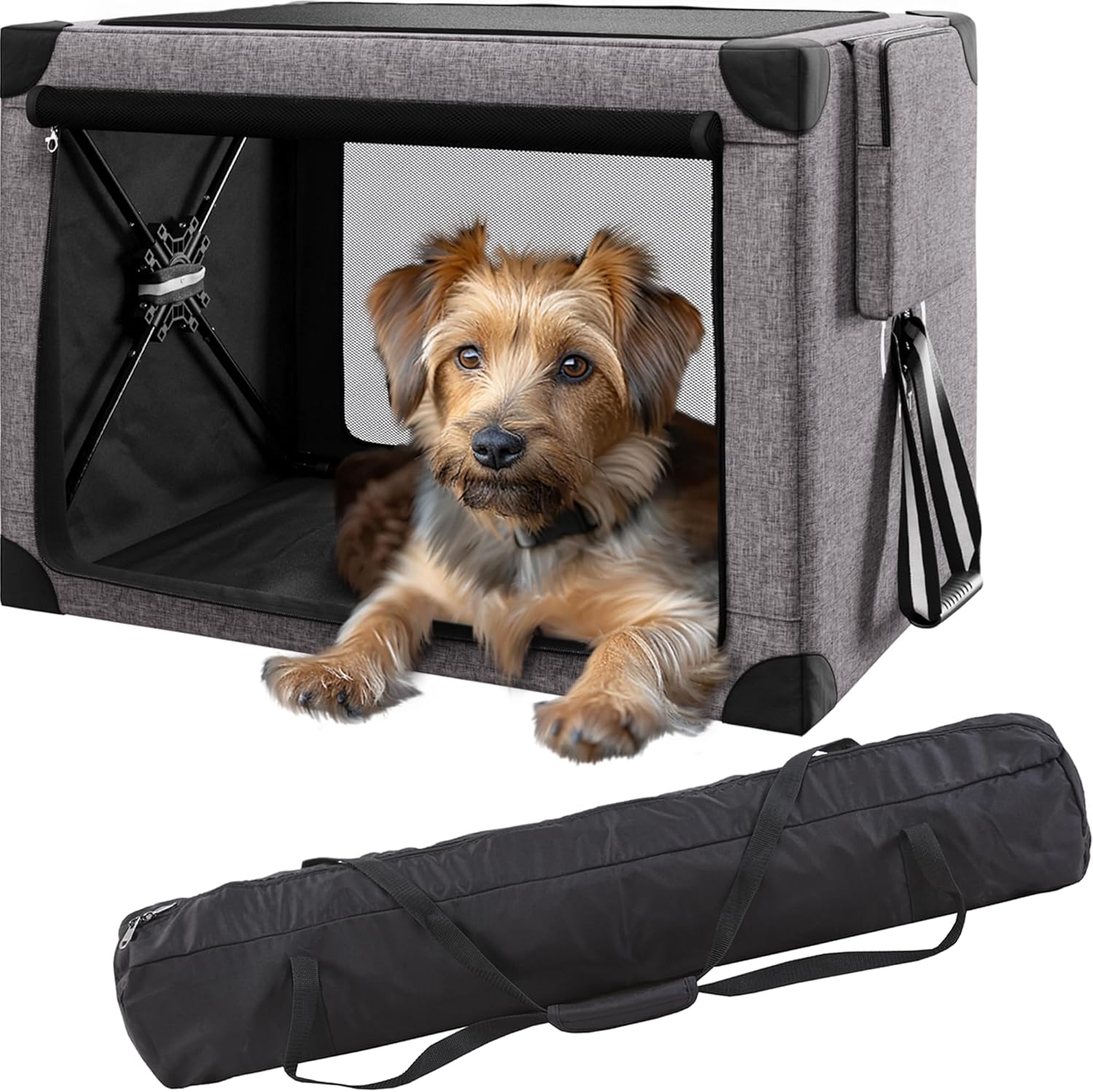 Amazon.com: Collapsible Dog Crate - 26 Inch Portable Foldable Travel ...