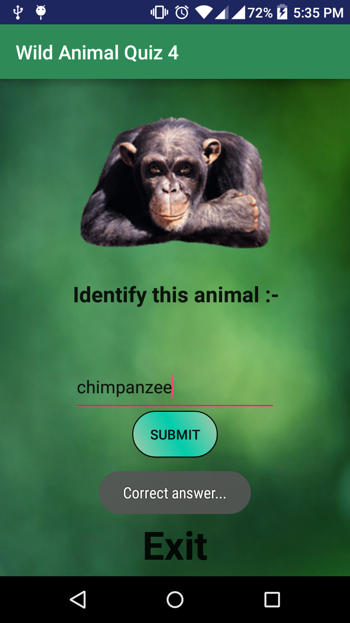 Aplicación wild animal quiz en Amazon Appstore